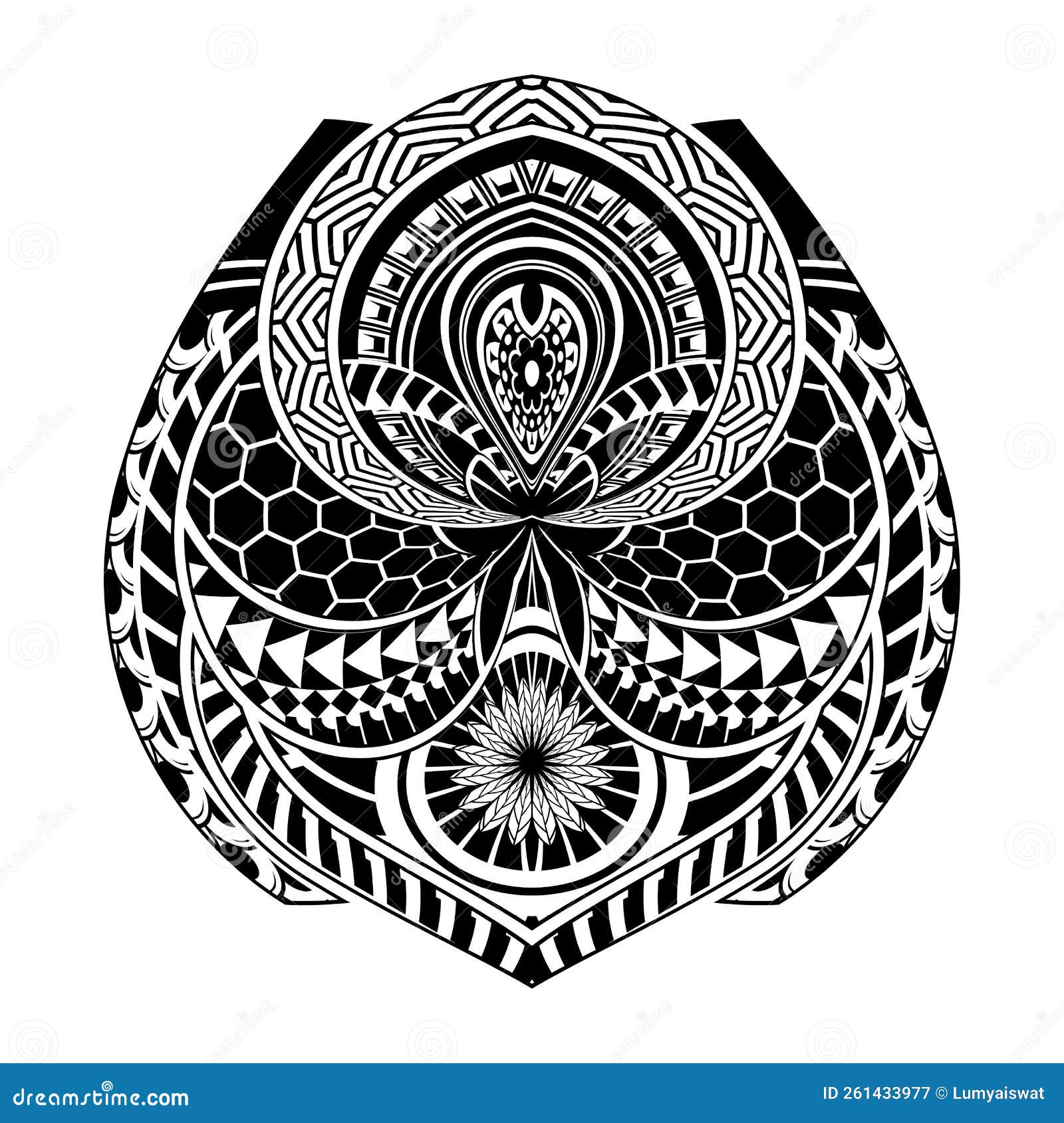 Abstract Polynesian Tattoo Ethnic Circle Design Stock Vector ...