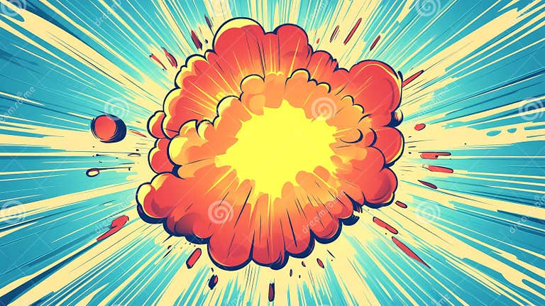 Abstract Pop Art Background Illustrating Thunder in Comic Style Stock ...