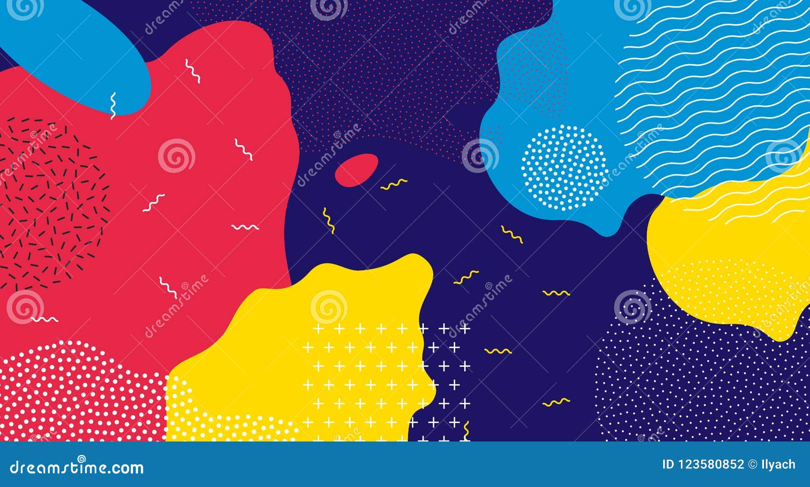 Abstract Pop Art Liquid Color Pattern Background. Stock Vector ...