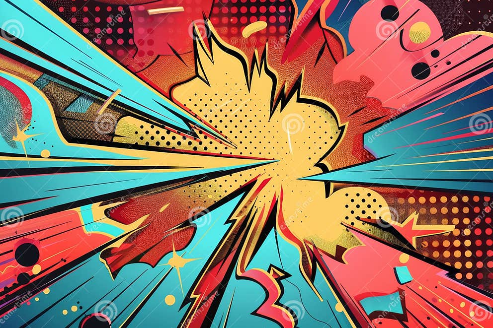 Abstract Pop-art Style Image with Bright Colors Stock Image - Image of ...