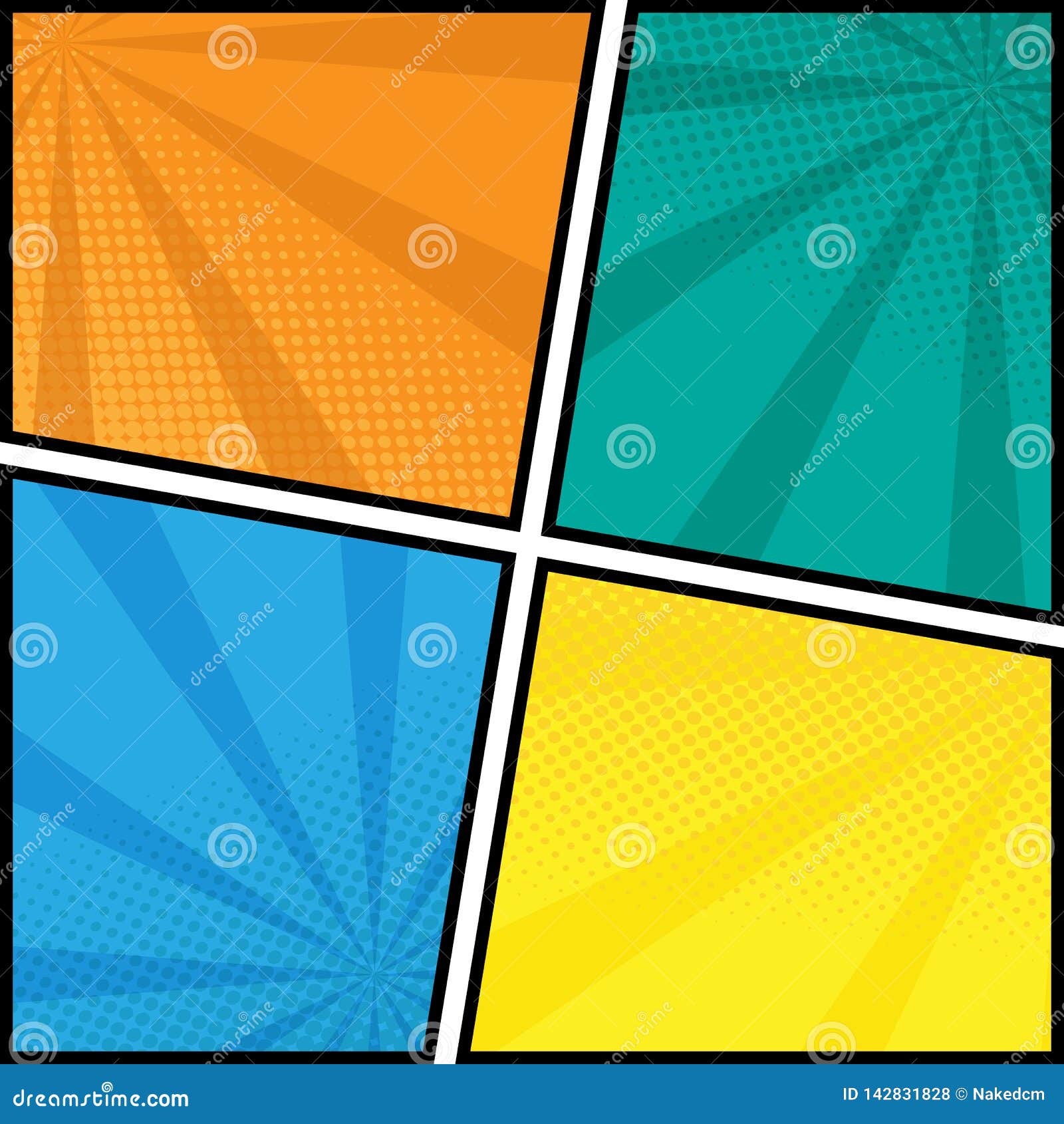 Abstract Popart, Comic Book Frame Stock Vector - Illustration of page ...