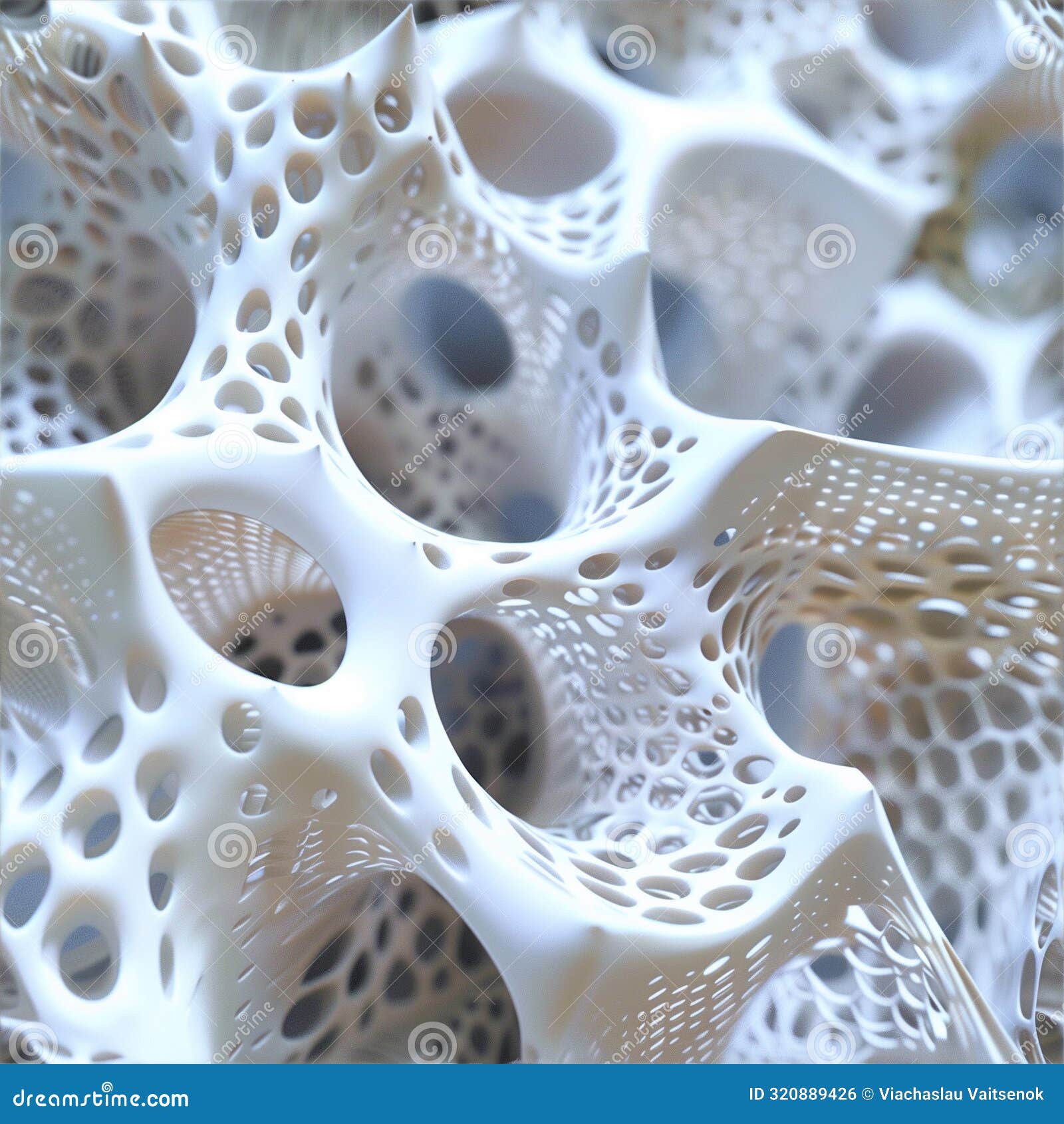 Abstract Porous White Shapes from a 3D Printer Stock Photo - Image of ...