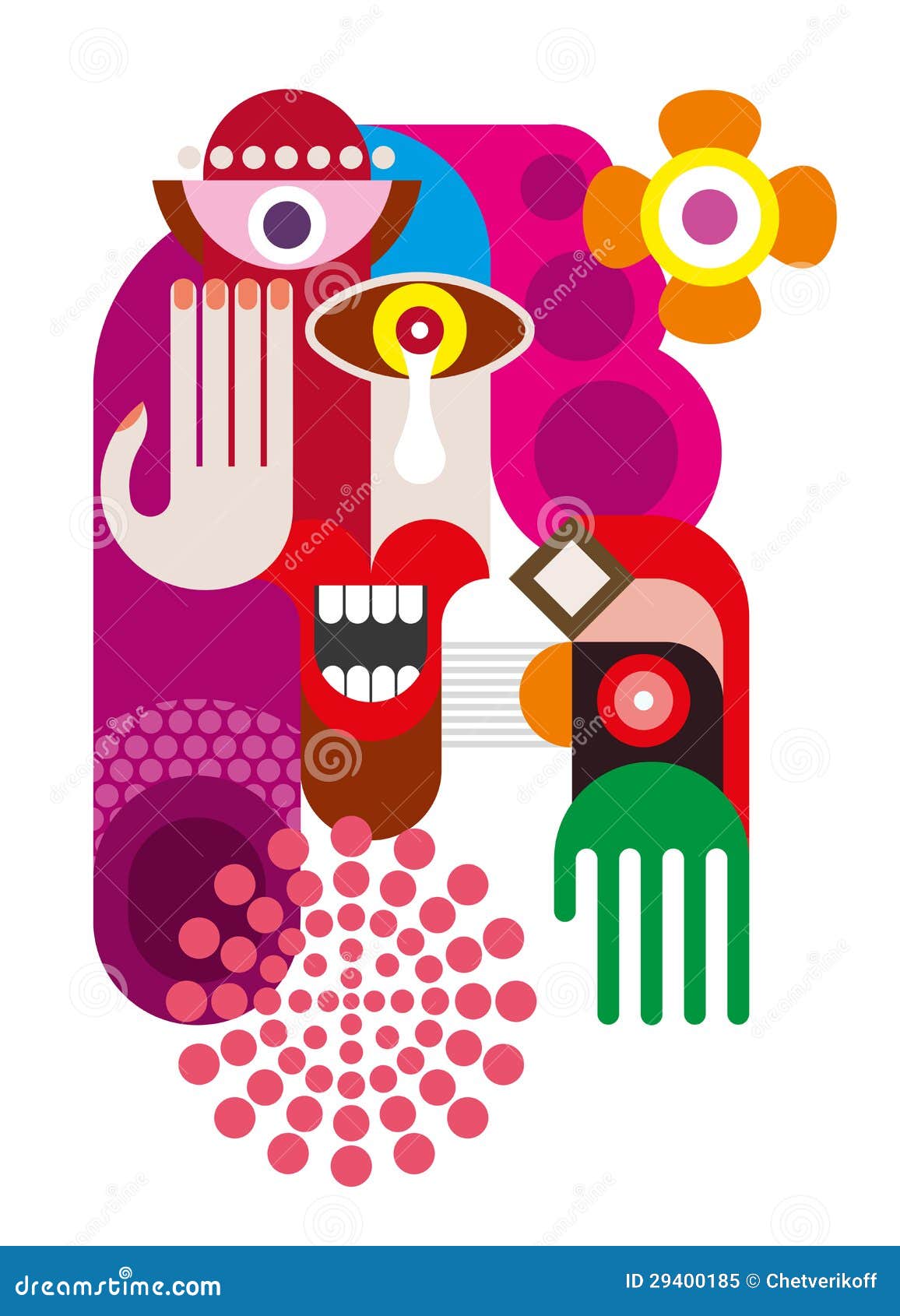 Abstract portrait stock vector. Illustration of portrait - 29400185