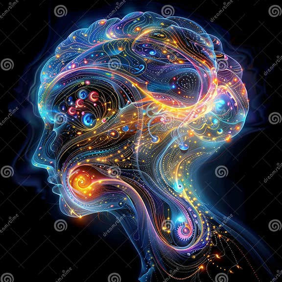 Abstract Portrait of Human Consciousness. Exploring Mind, Brain ...