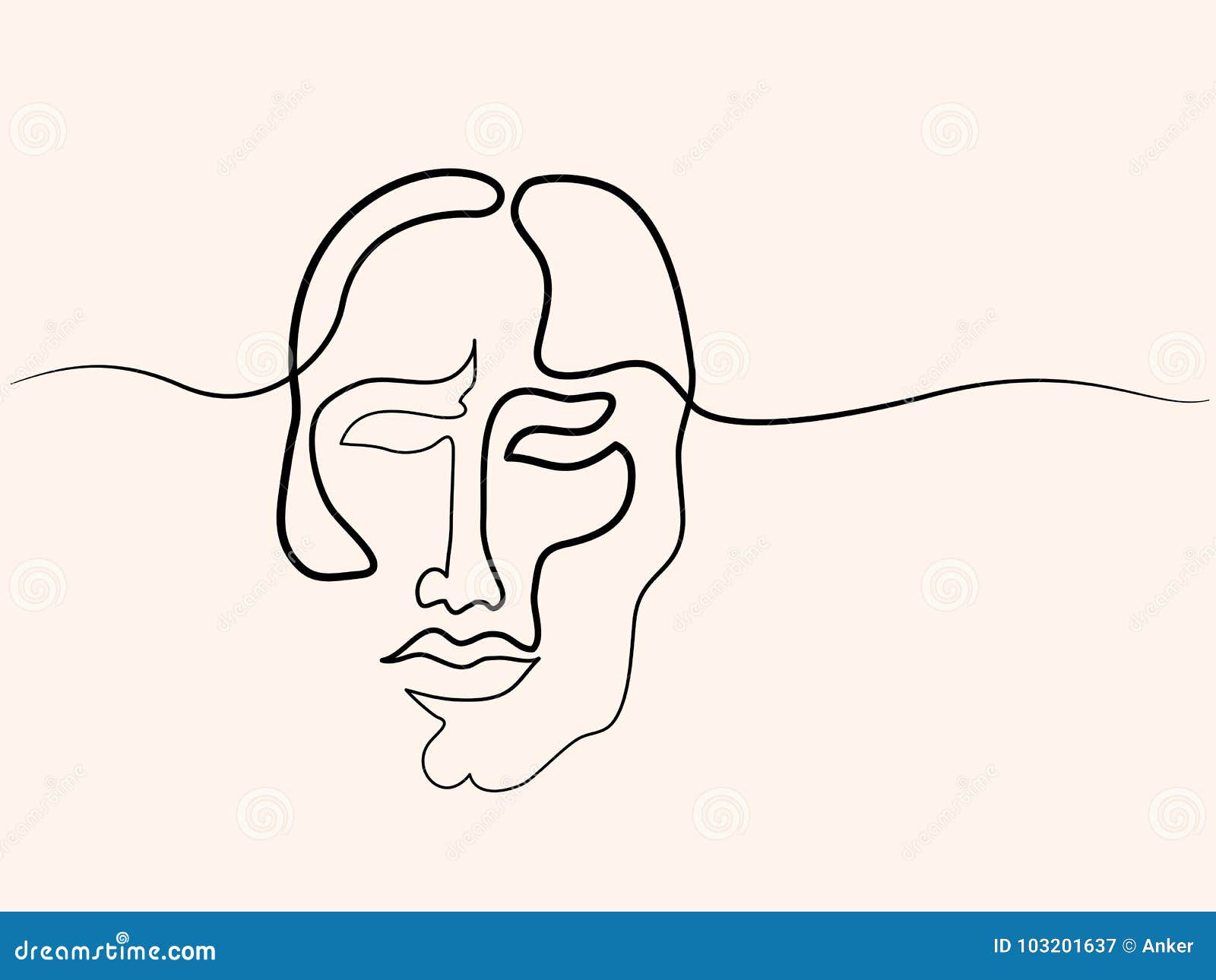 Abstract portrait of a man stock vector. Illustration of family - 103201637