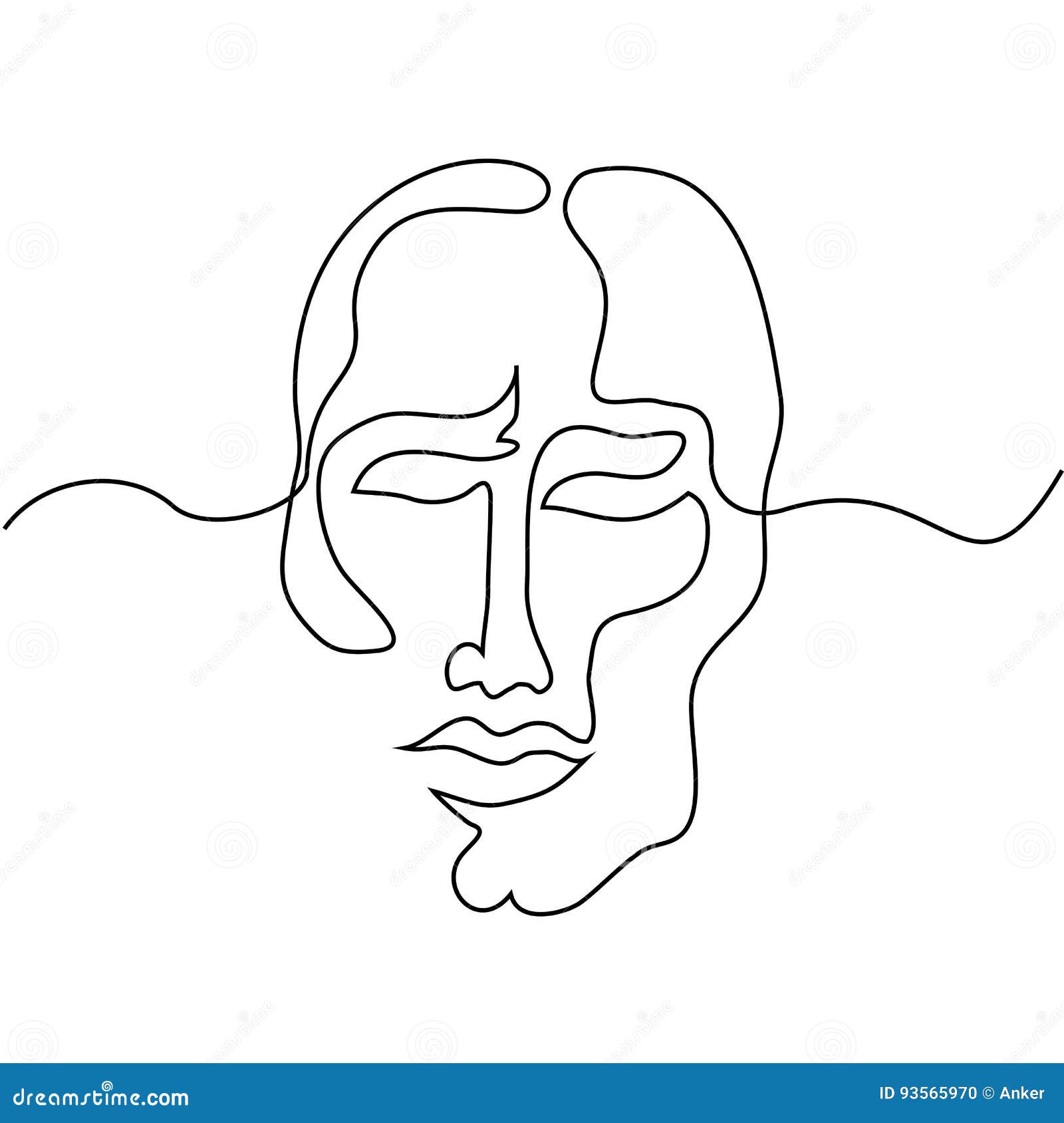 Abstract Portrait Of A Man Stock Vector Illustration Of Sign 93565970