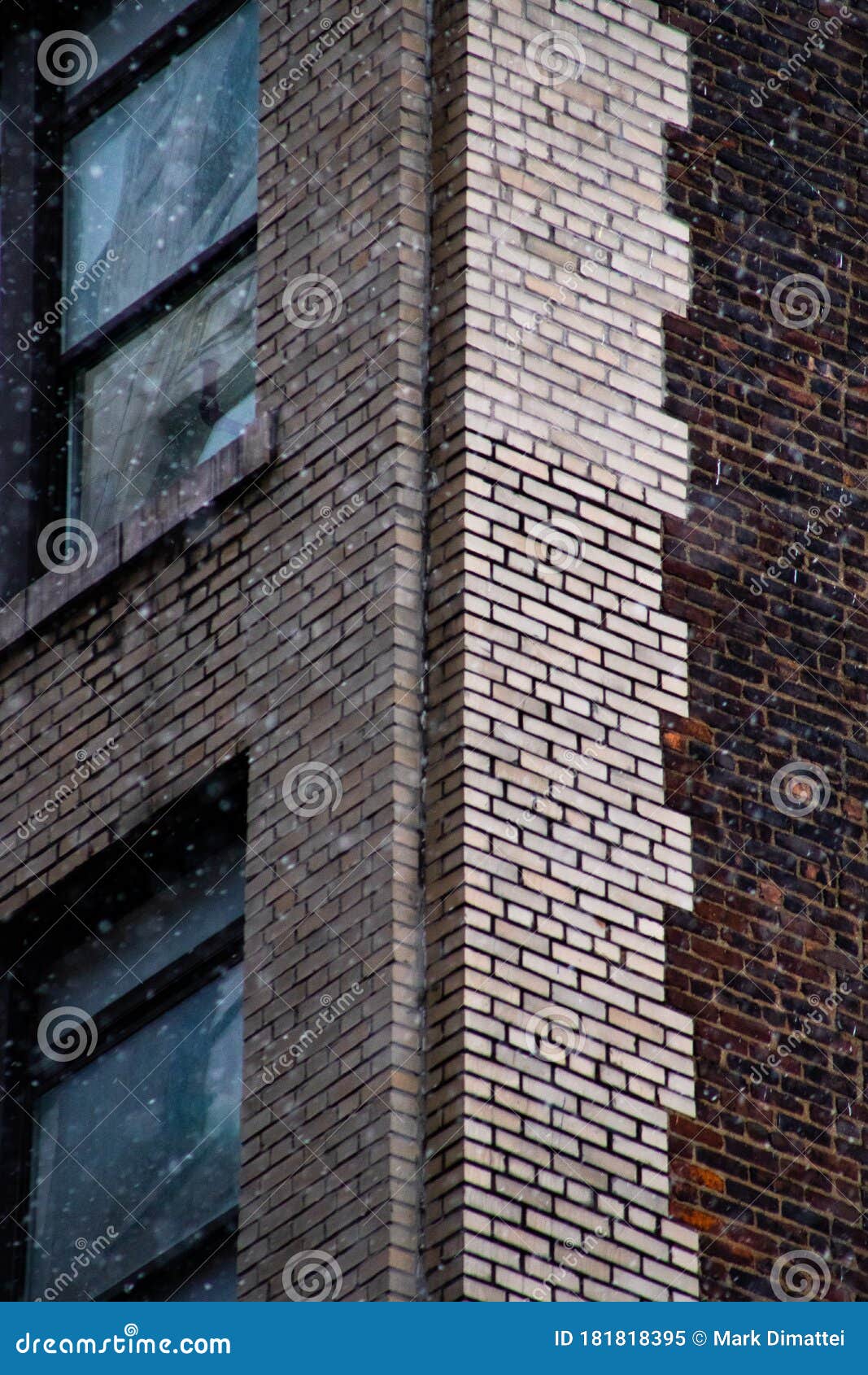 Brick Wall Brown Toned Wall Corner of Building Stock Image - Image of ...