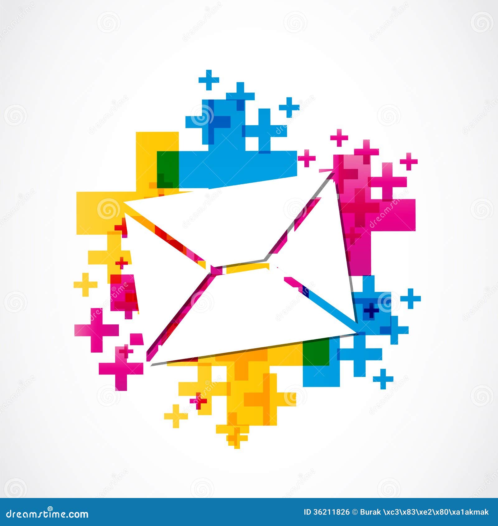 Abstract Positive Email stock vector. Illustration of connection - 36211826