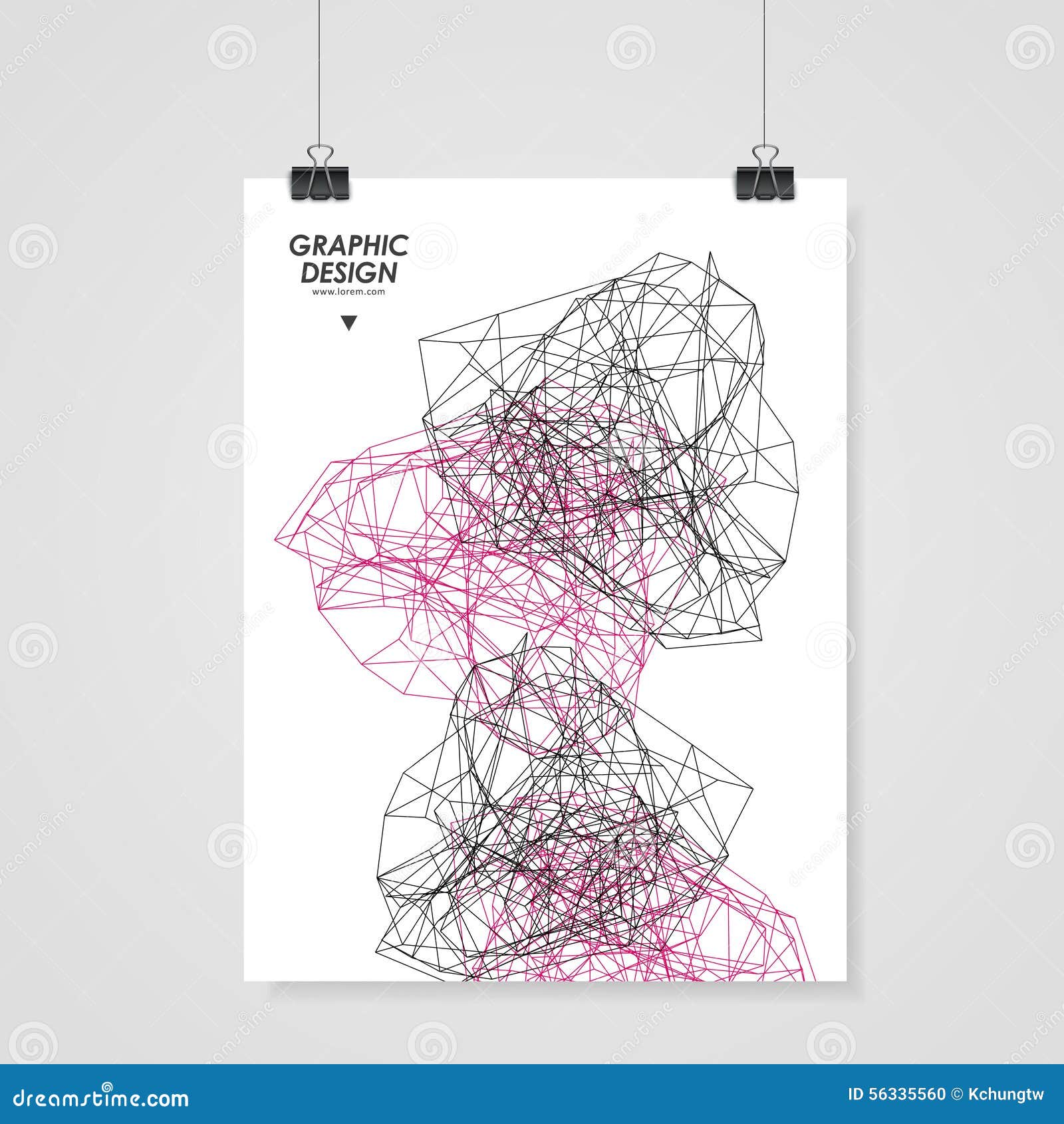 Abstract Poster Design with Modern Geometric Polygon Stock Vector ...