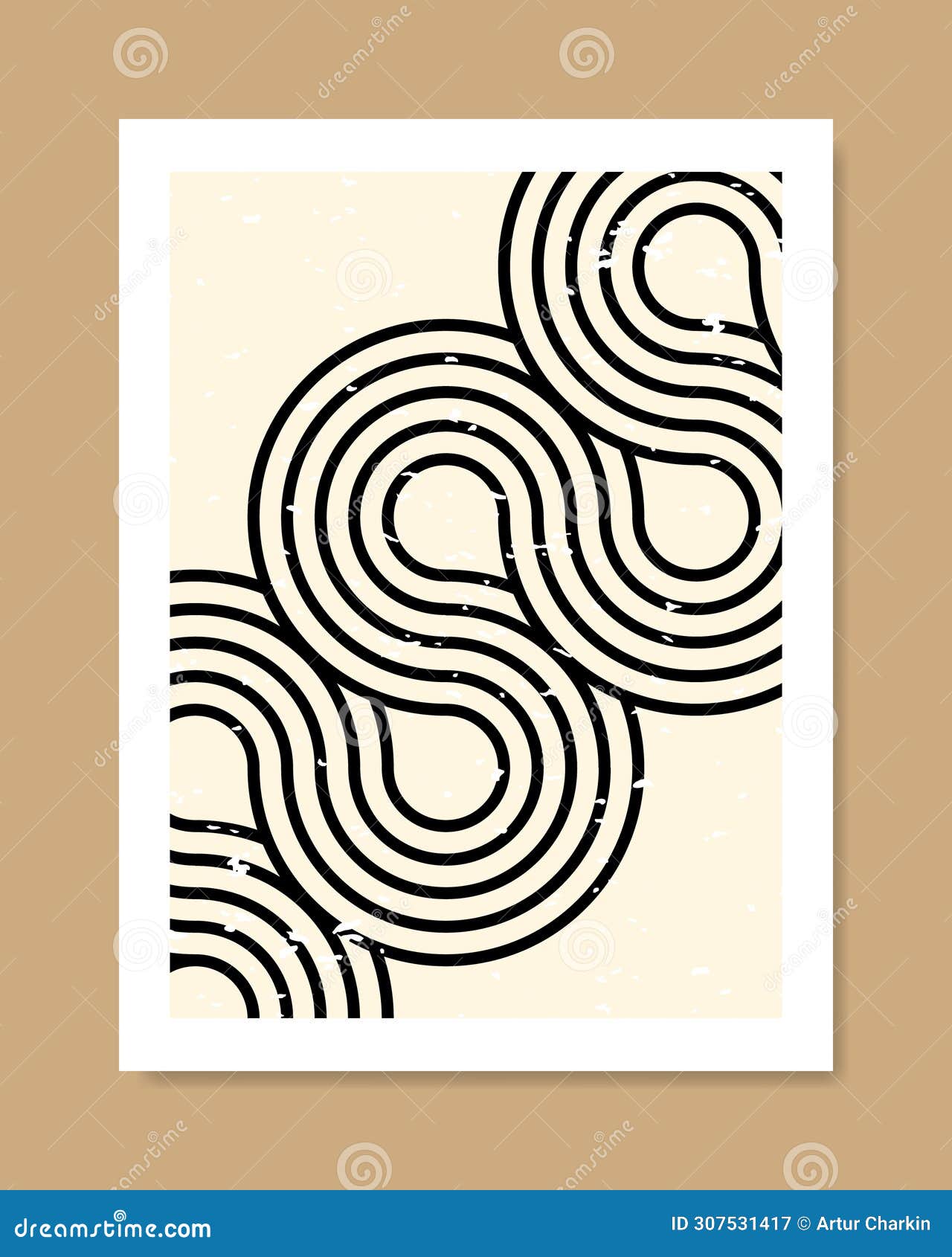 Abstract Poster with Geometric Lines, Shapes and Textures. Stock ...