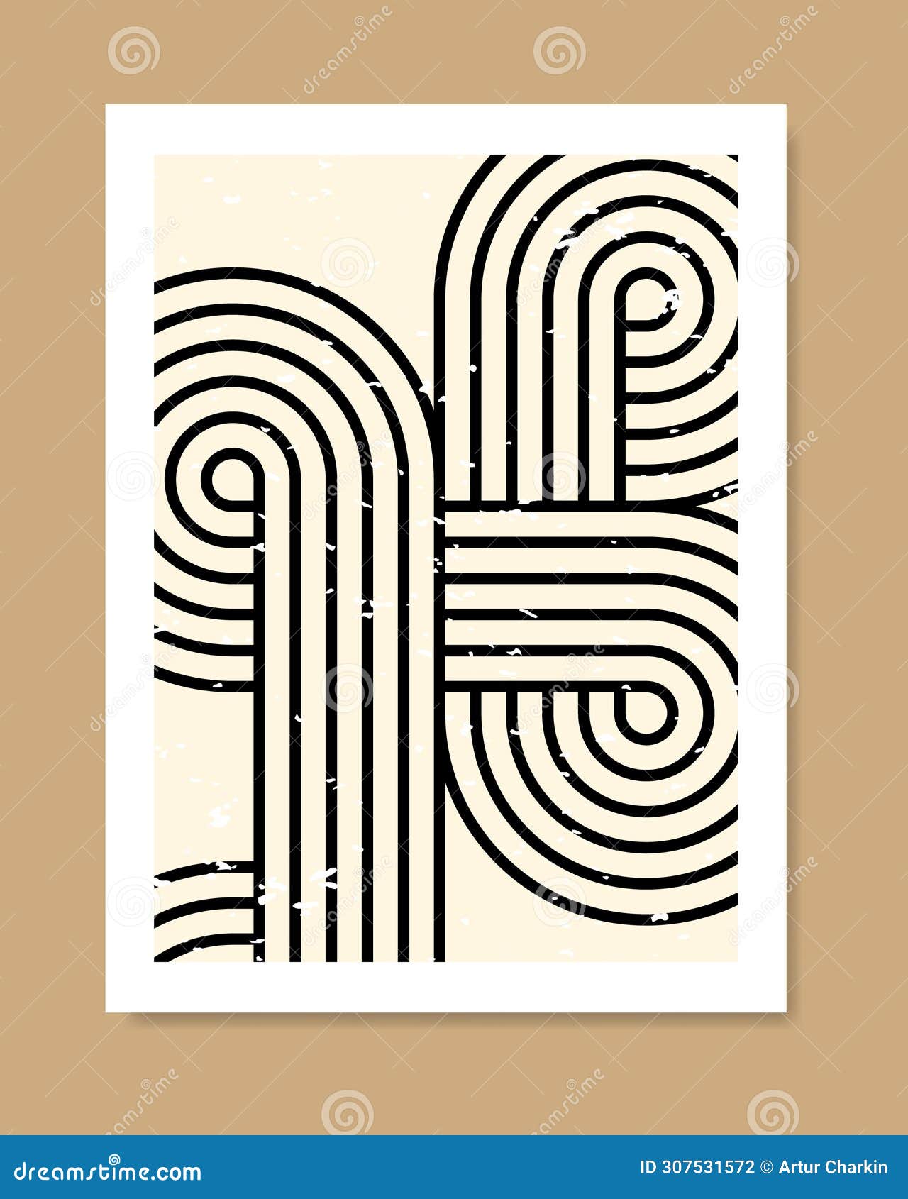Abstract Poster with Geometric Lines, Shapes and Textures. Stock ...