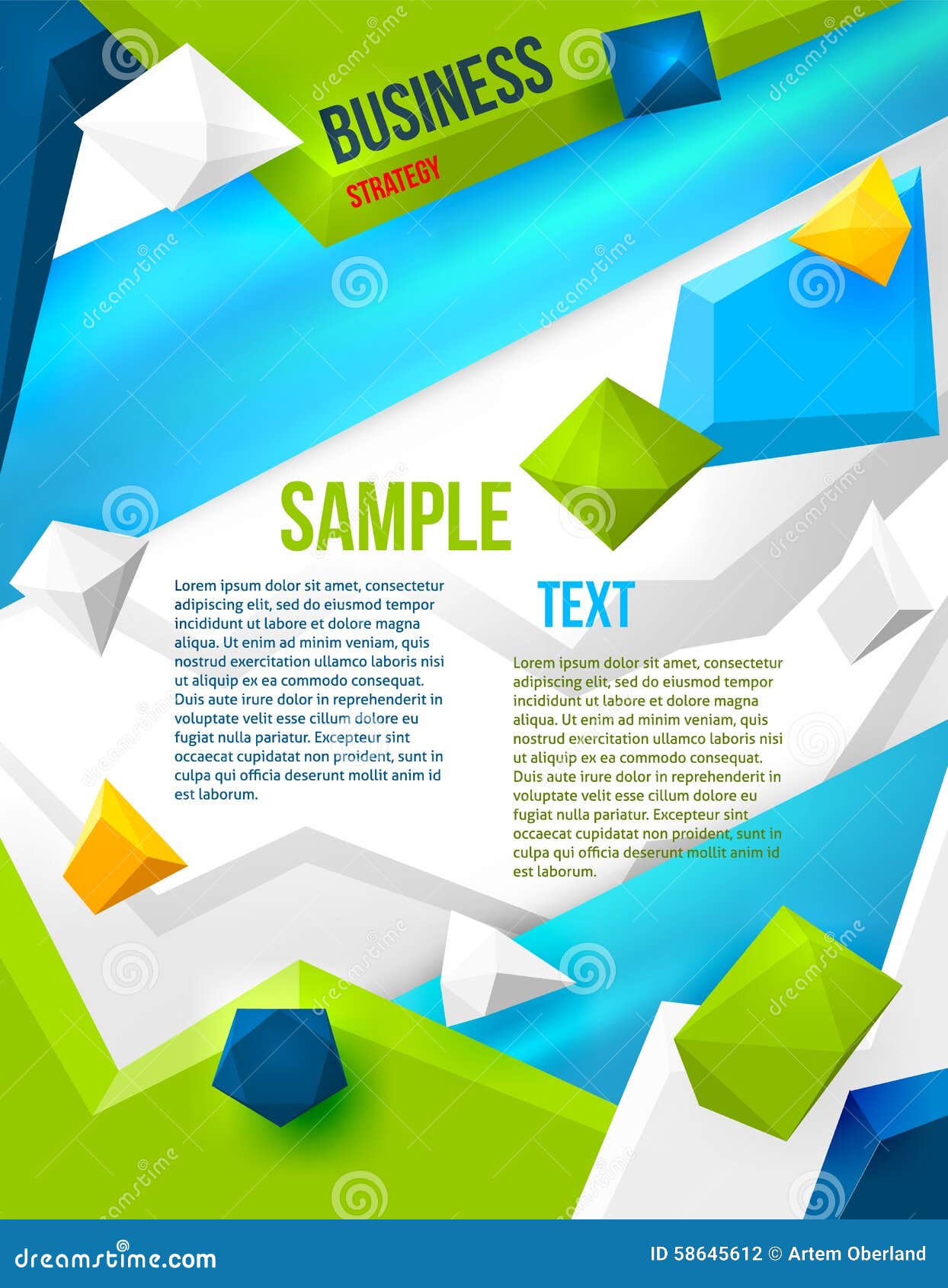 Abstract Poster with Polygons Stock Vector - Illustration of modern ...
