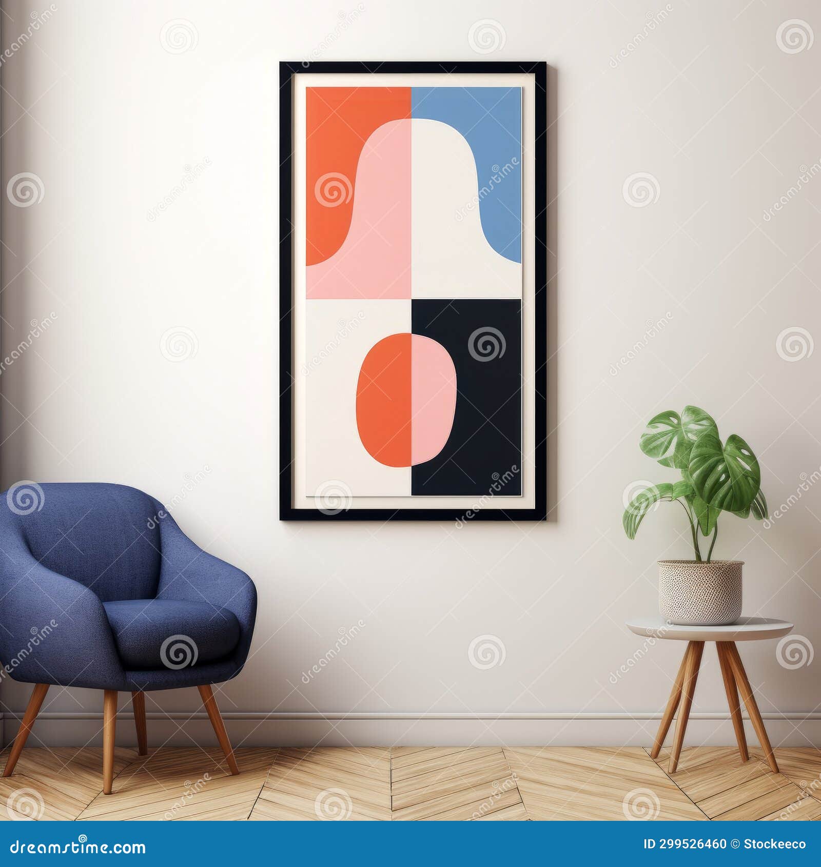 Abstract Poster in the Style of Stephen Ormandy Stock Illustration ...