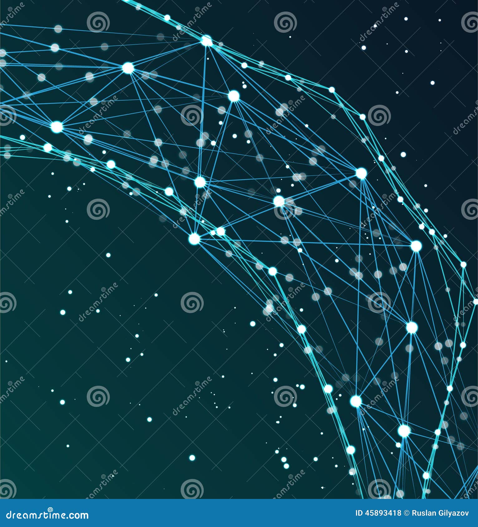 Abstract Poster Technological Network Stock Vector - Illustration of ...