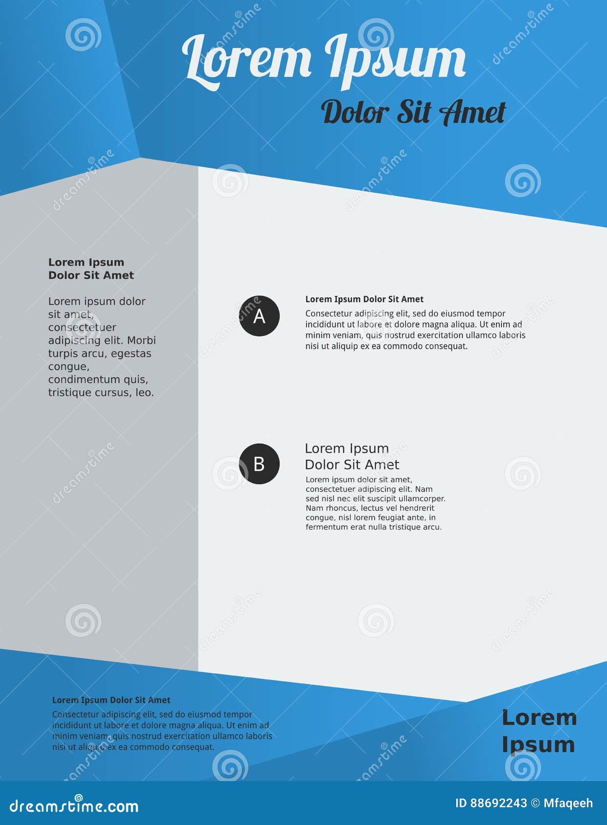 Abstract Shapes Layout Poster Template Stock Vector - Illustration of ...