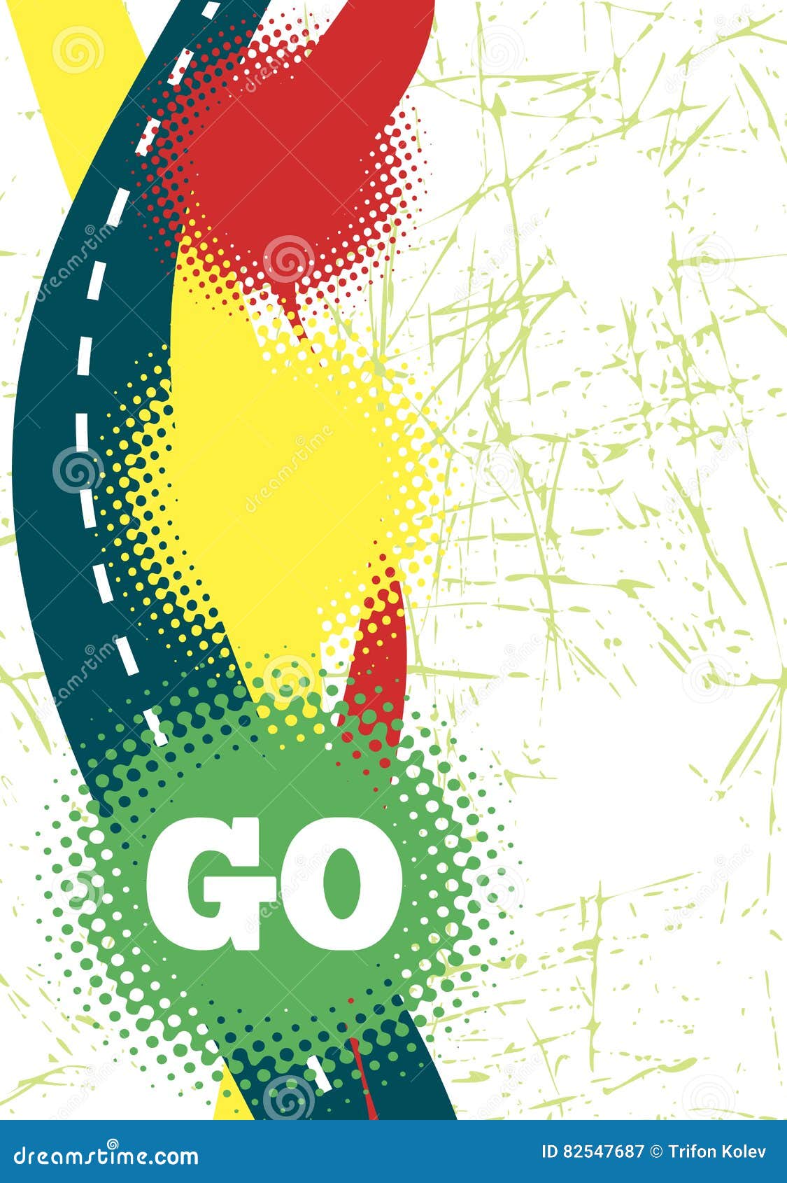 Abstract Poster with Traffic Lights Stock Vector - Illustration of ...