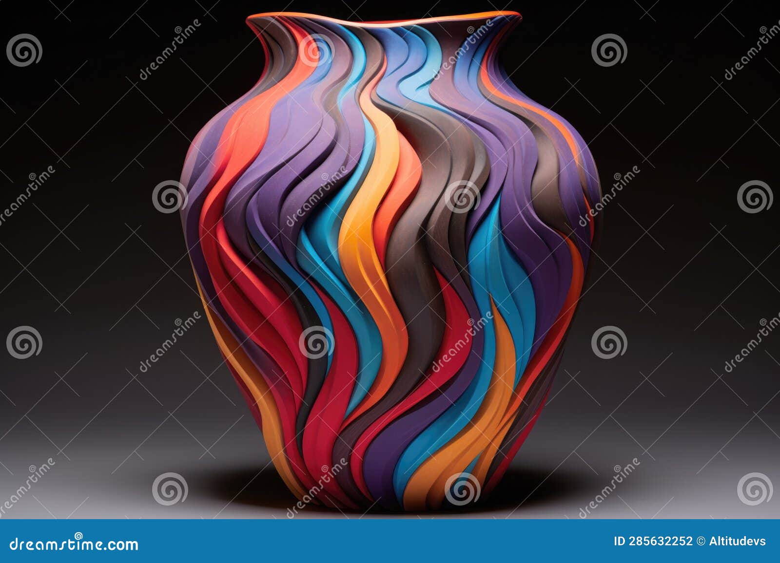 Abstract Pottery Art with Mix of Vibrant Colors Stock Photo - Image of ...