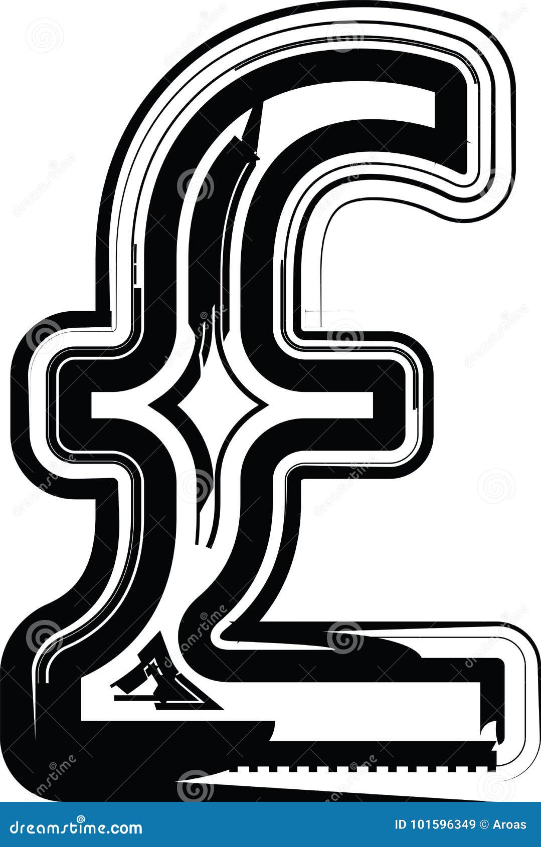 Abstract Pound sign stock vector. Illustration of london - 101596349