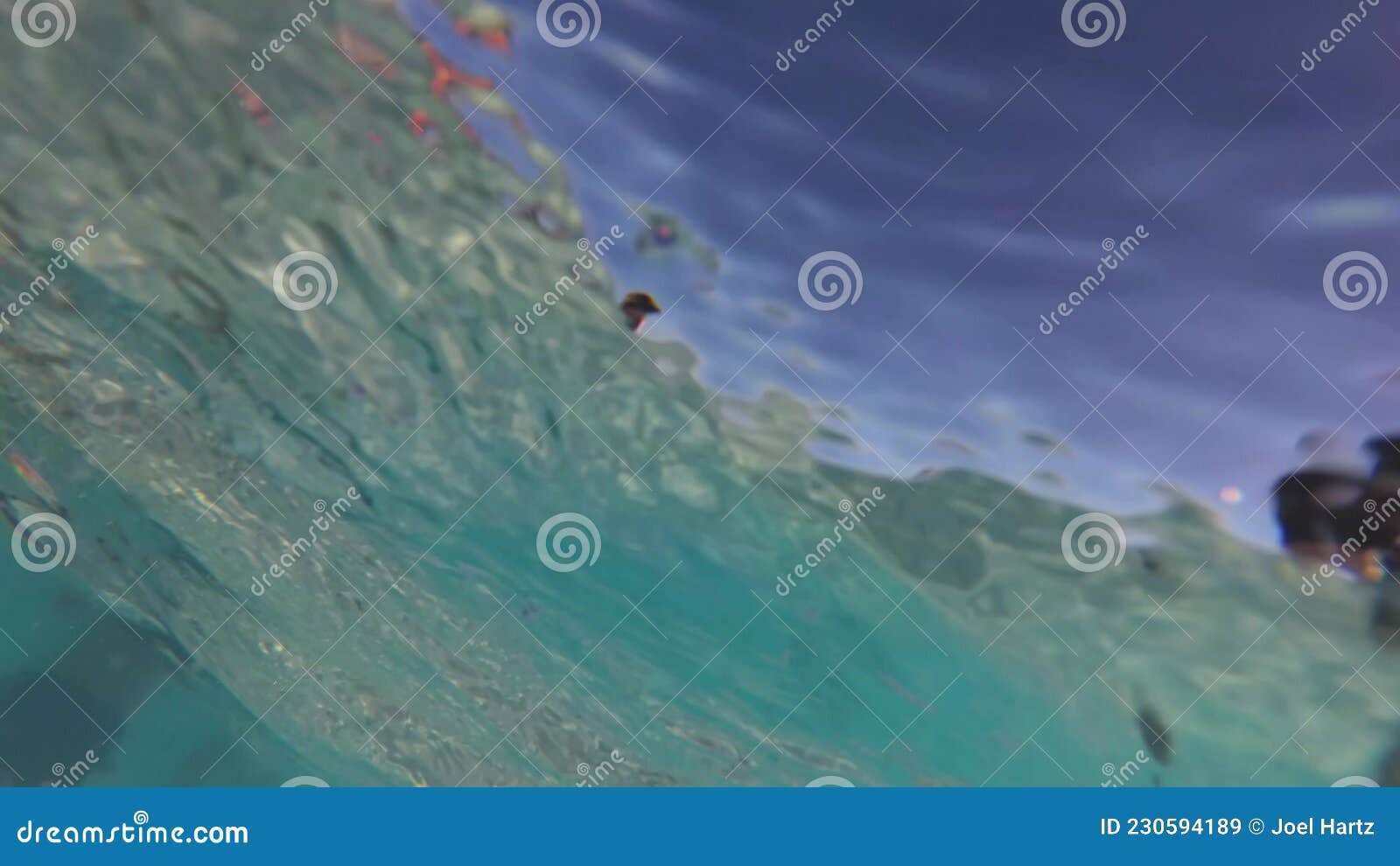 Abstract POV from Under Water Swimming Surface Refraction Stock Video ...