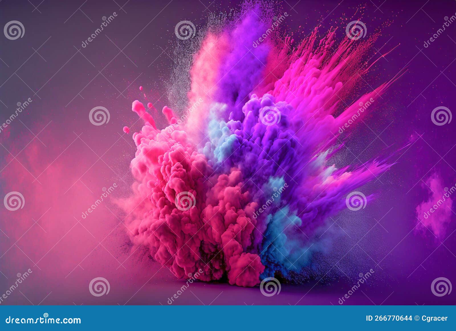 Abstract Powder Splatted Background. Black Powder Explosion On ...