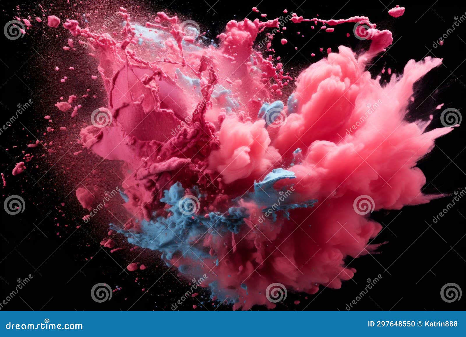 Abstract Powder Explosion on Solid Background. Stock Illustration ...