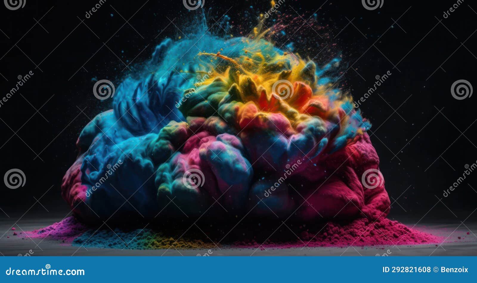 Abstract Powder Splatted Background,Freeze Motion of Color Powder ...