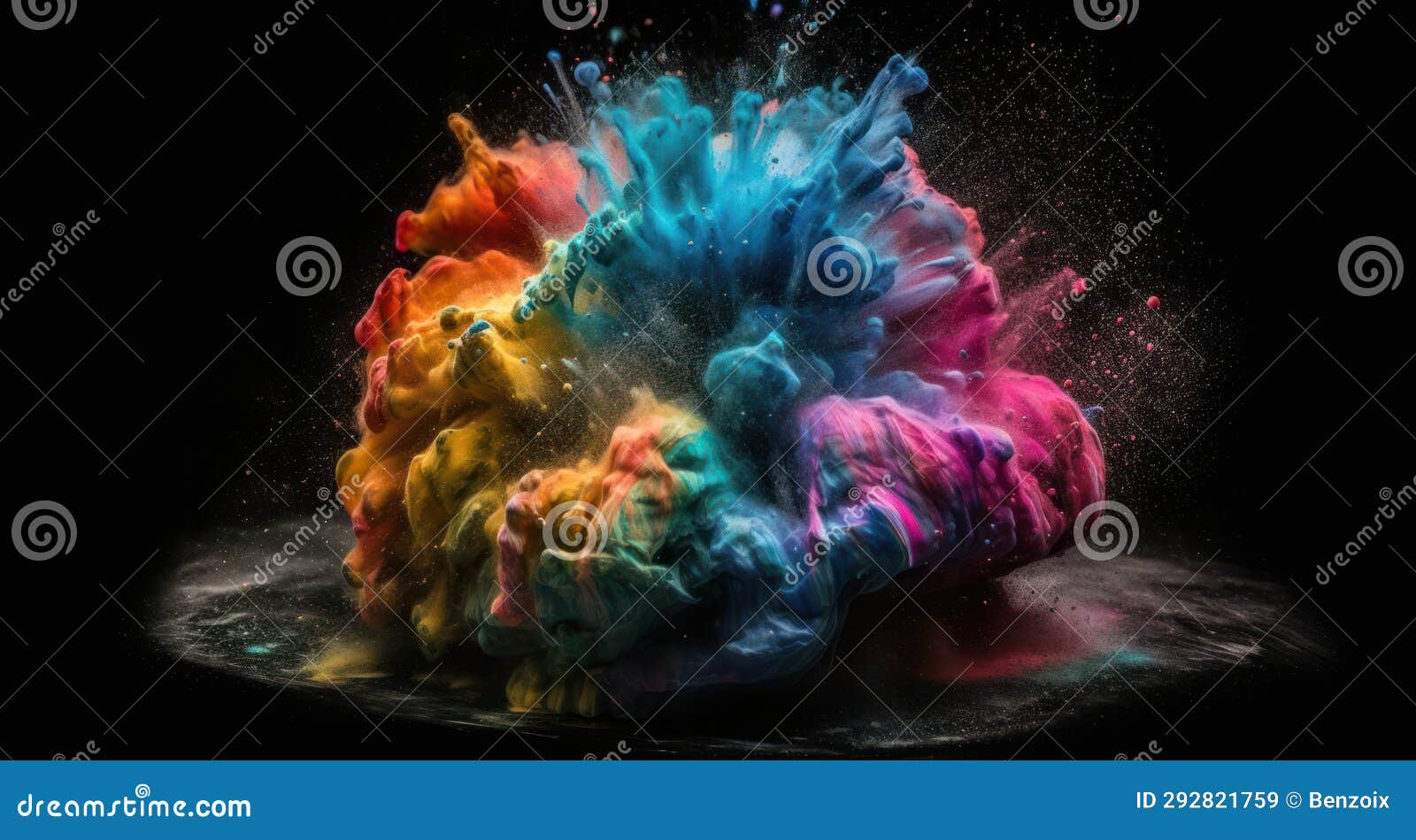 Abstract Powder Splatted Background,Freeze Motion of Color Powder ...