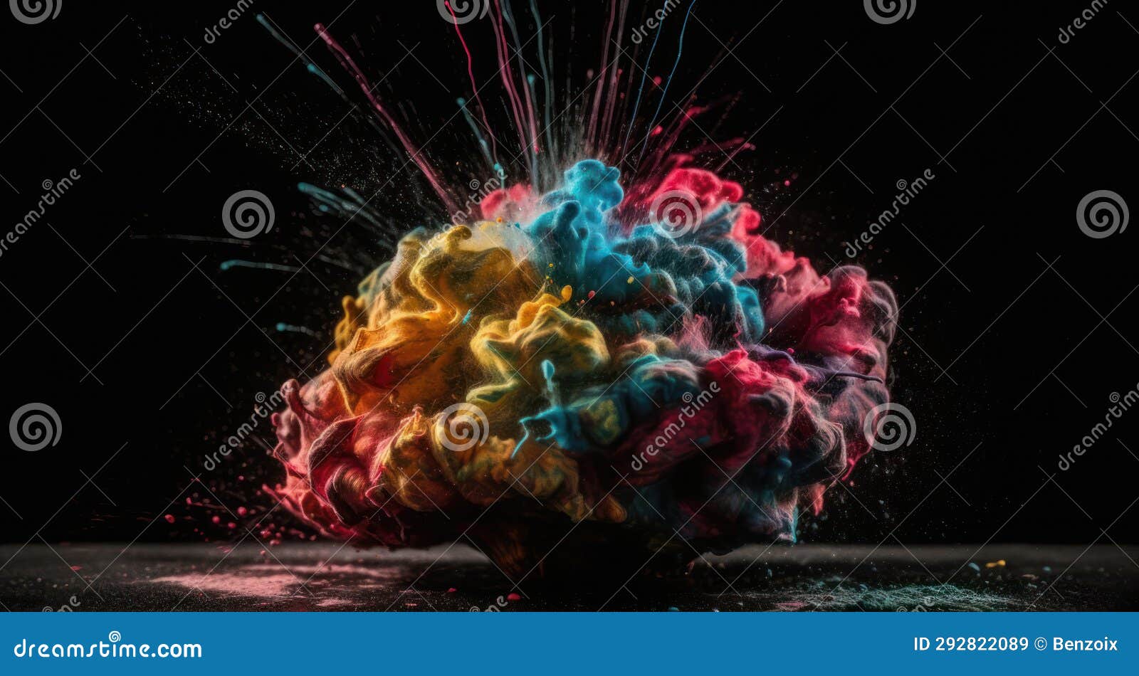 Abstract Powder Splatted Background,Freeze Motion of Color Powder ...