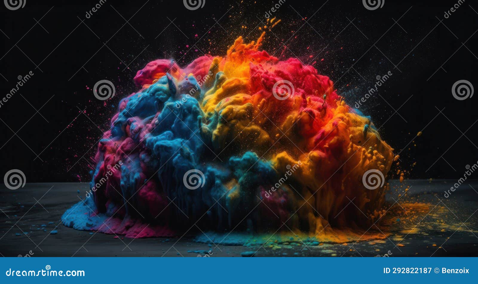 Abstract Powder Splatted Background,Freeze Motion of Color Powder ...