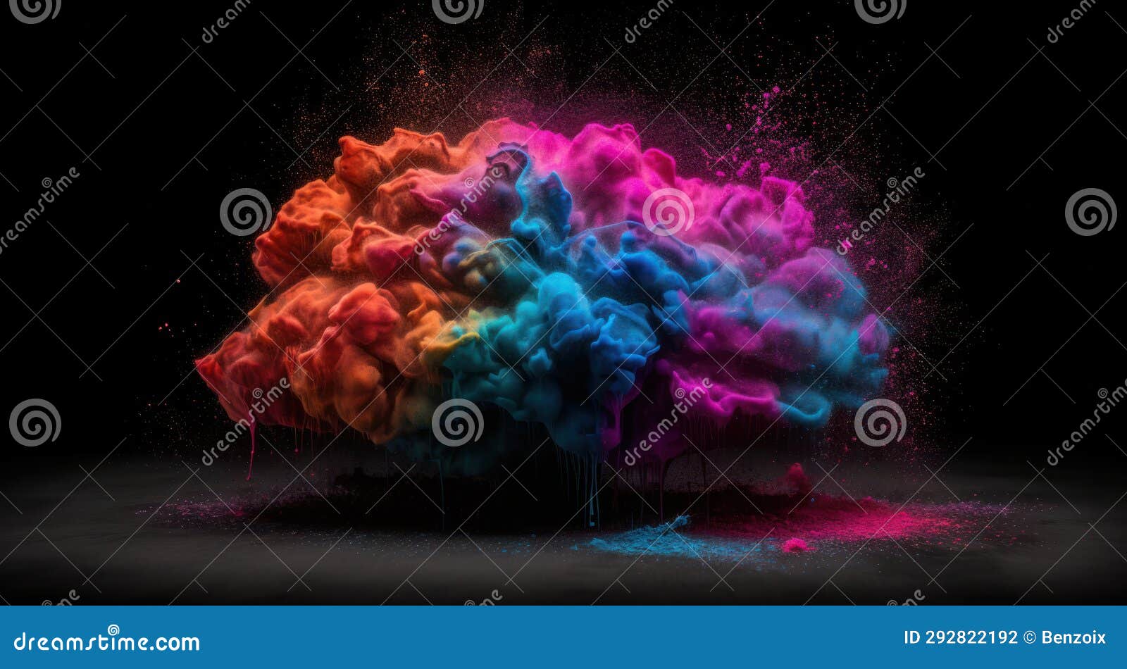 Abstract Powder Splatted Background,Freeze Motion of Color Powder ...