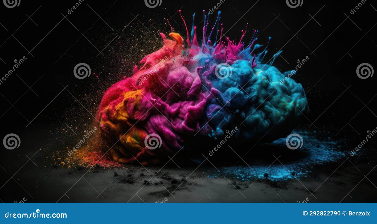 Abstract Powder Splatted Background,Freeze Motion of Color Powder ...