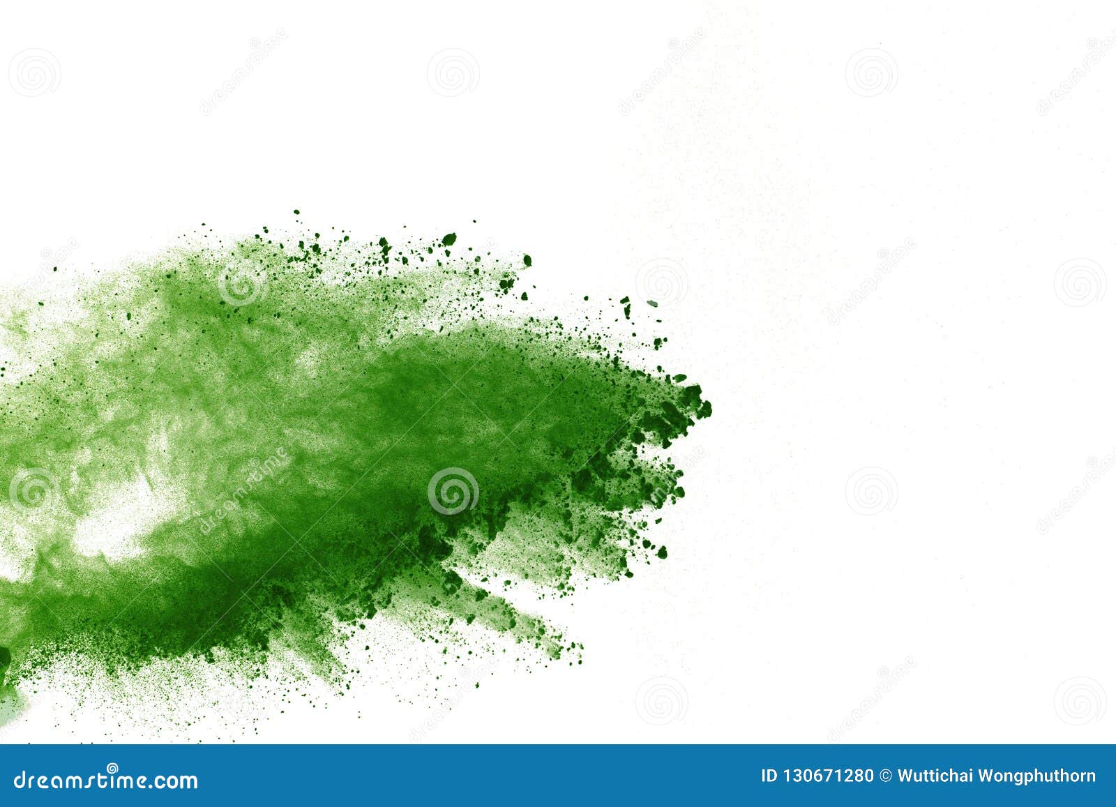 Abstract Powder Splatted Background,Freeze Motion of Green Powder ...