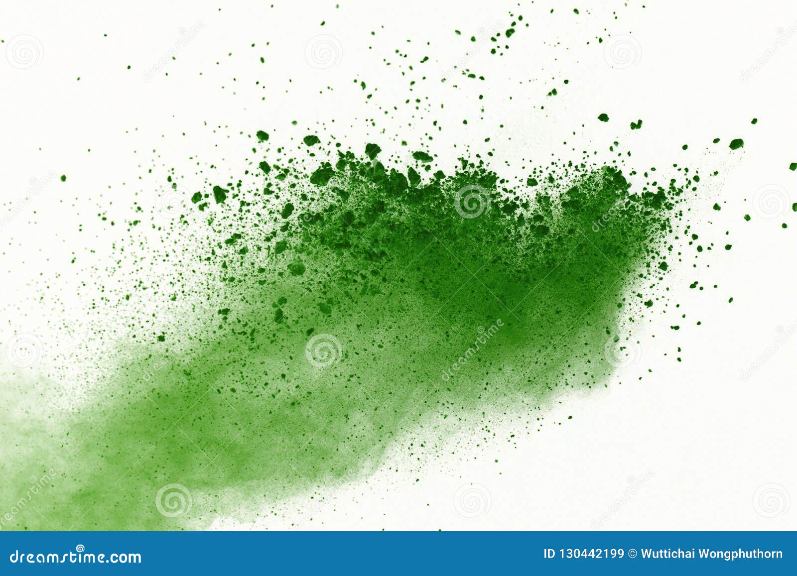 Abstract Powder Splatted Background,Freeze Motion of Green Powder ...