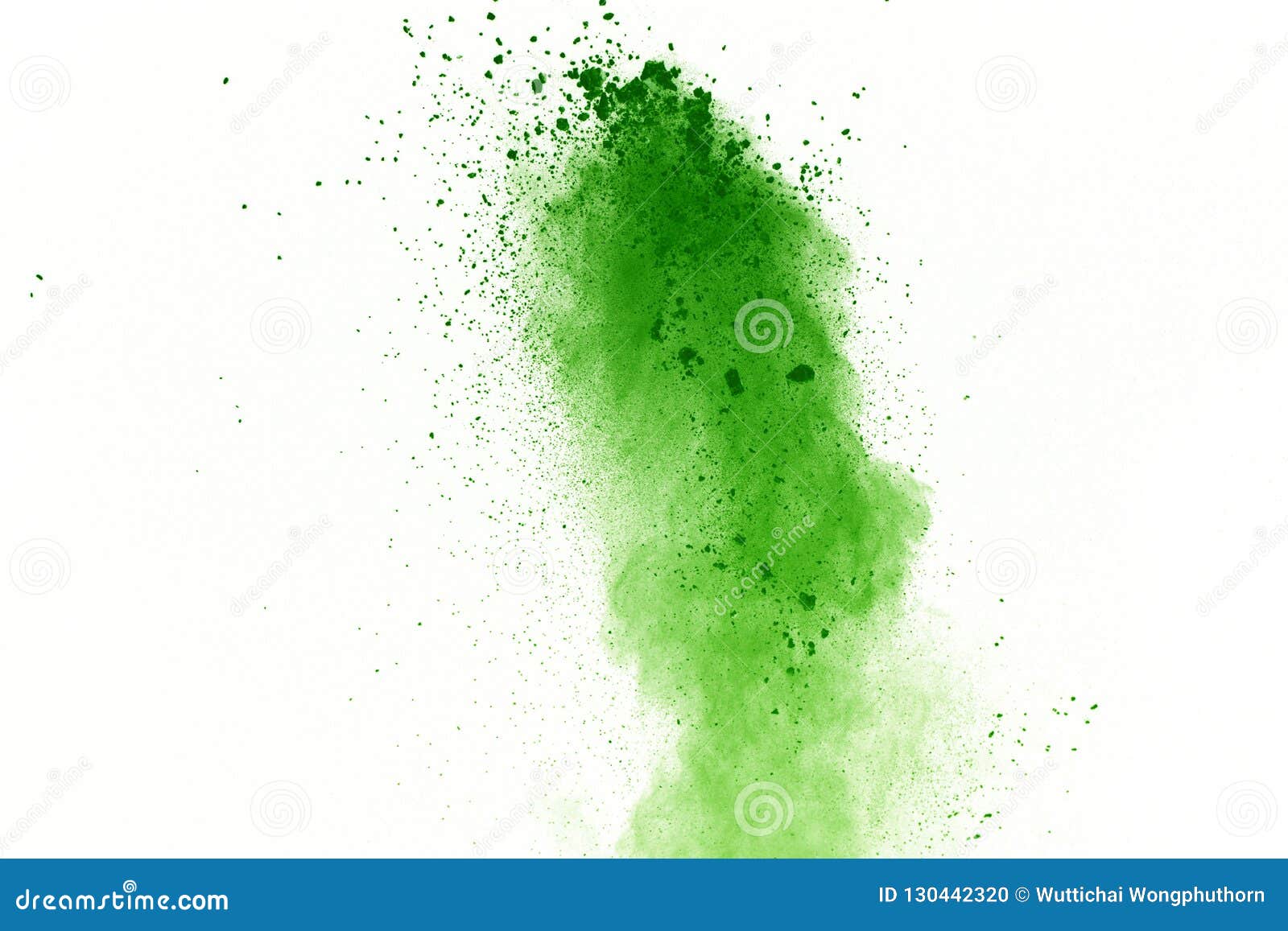 Abstract Powder Splatted Background,Freeze Motion of Green Powder ...