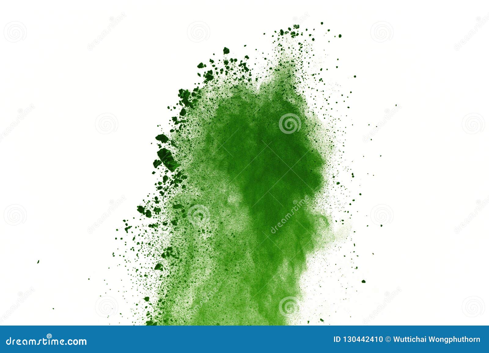 Abstract Powder Splatted Background,Freeze Motion of Green Powder ...