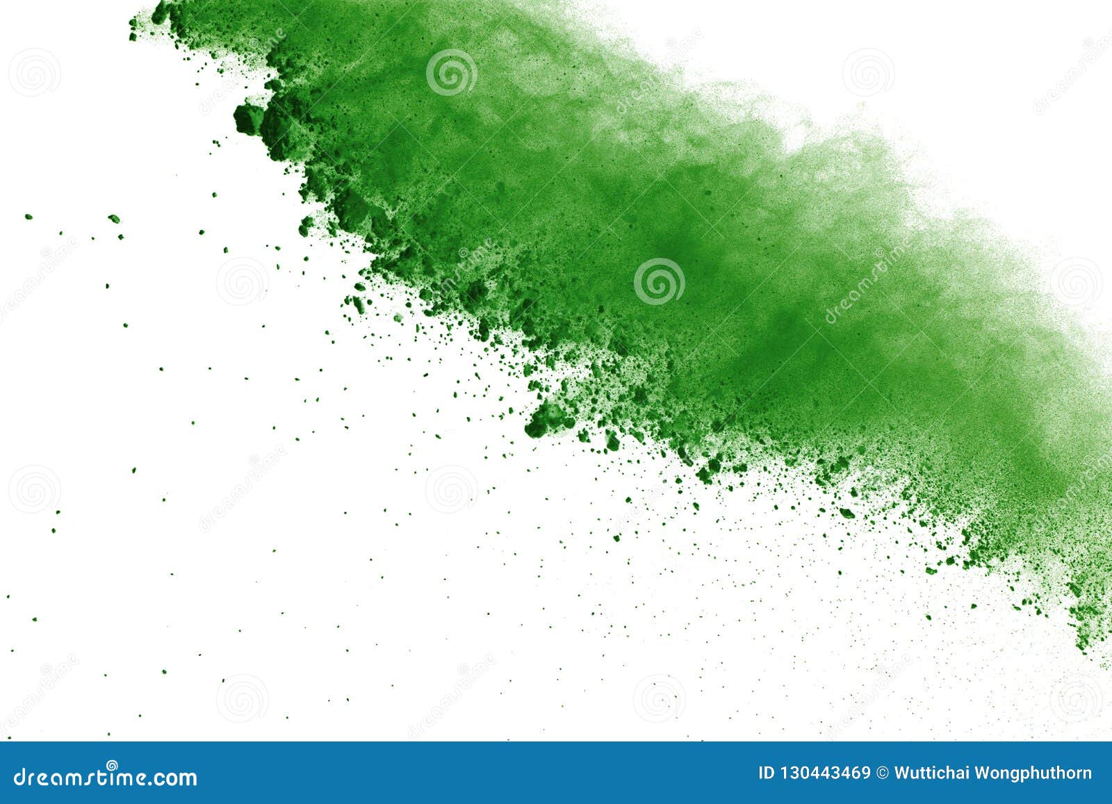 Abstract Powder Splatted Background,Freeze Motion of Green Powder ...