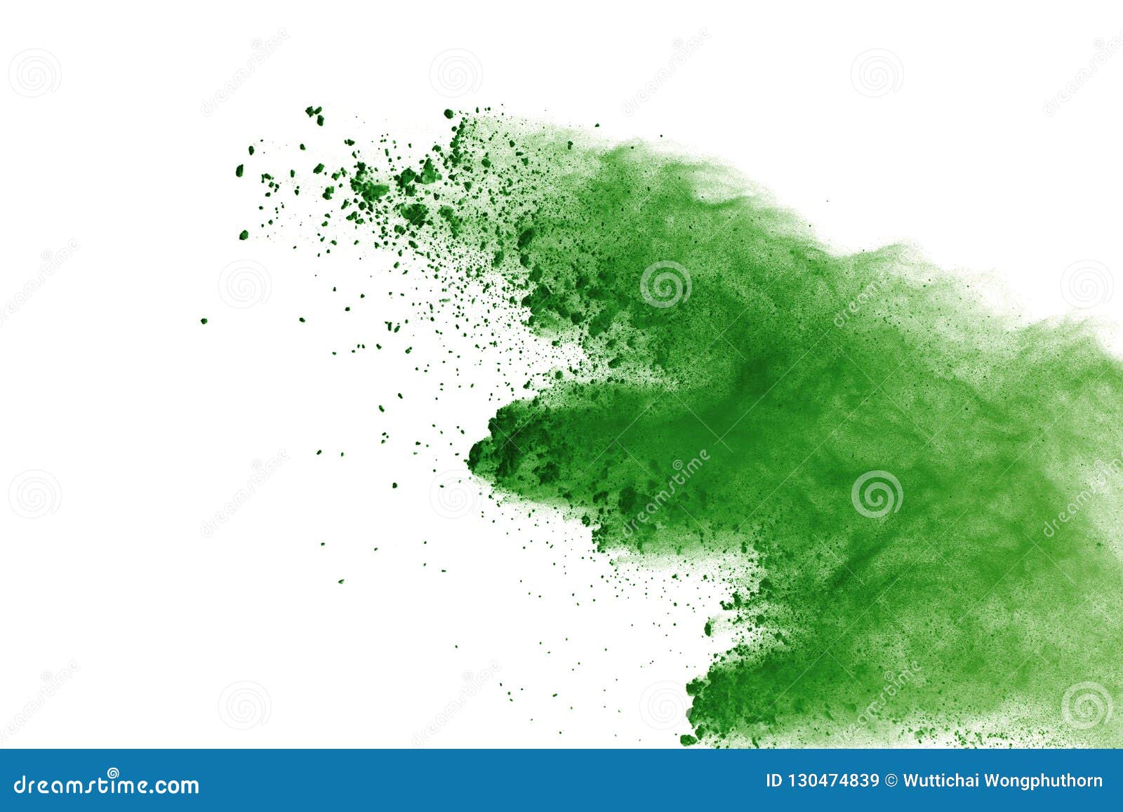 Abstract Powder Splatted Background,Freeze Motion of Green Powder ...