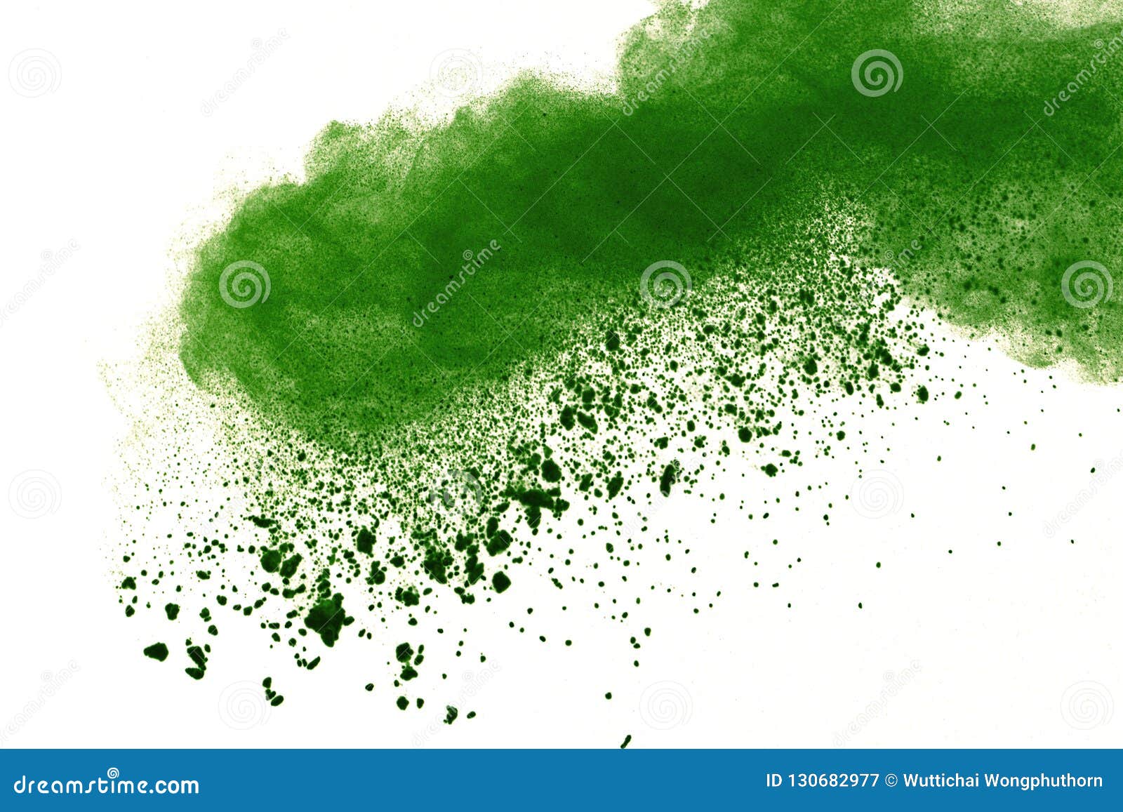 Abstract Powder Splatted Background,Freeze Motion of Green Powder ...