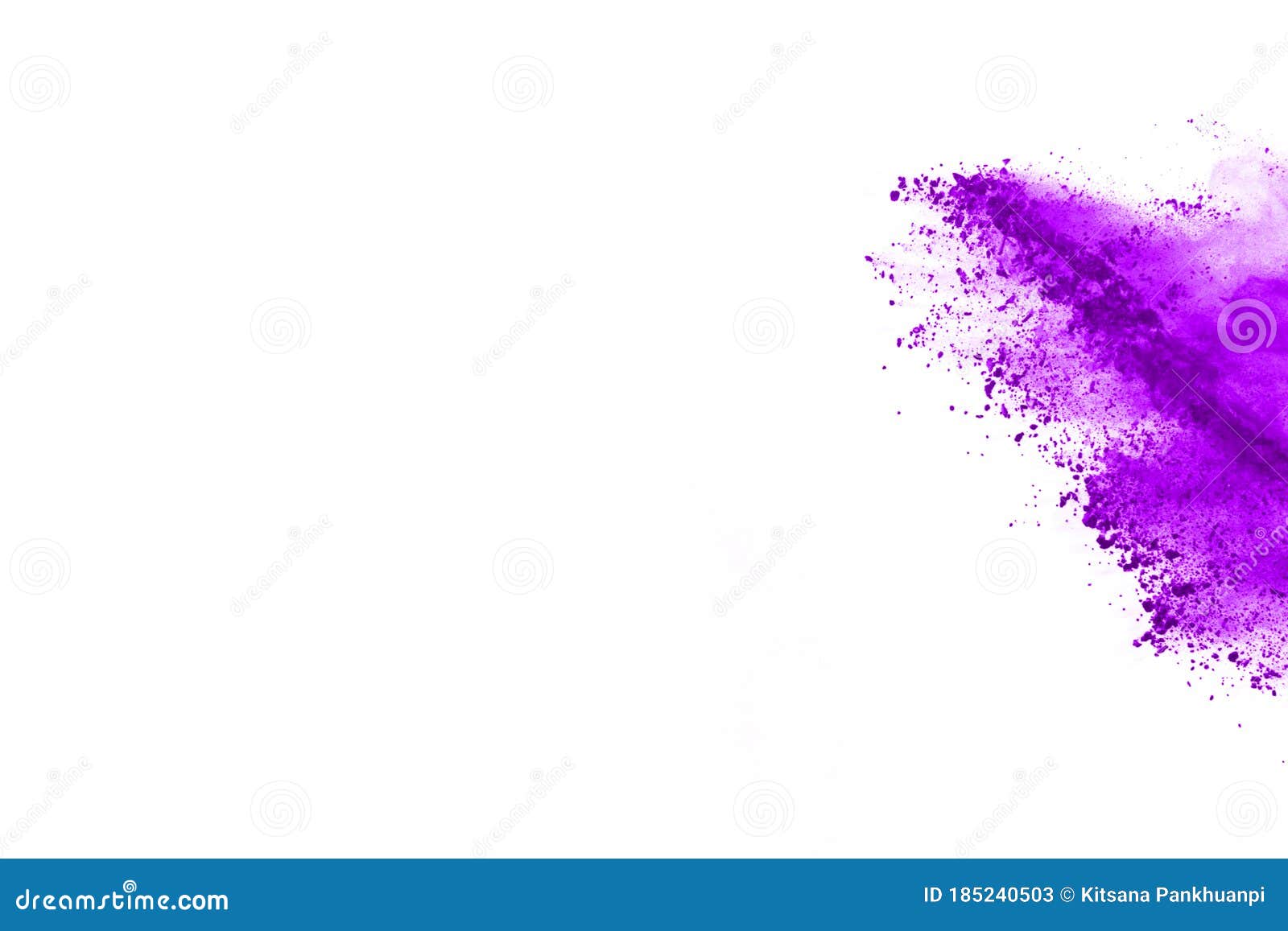 Purple Powder Explosion on White Background. Stock Image - Image of ...