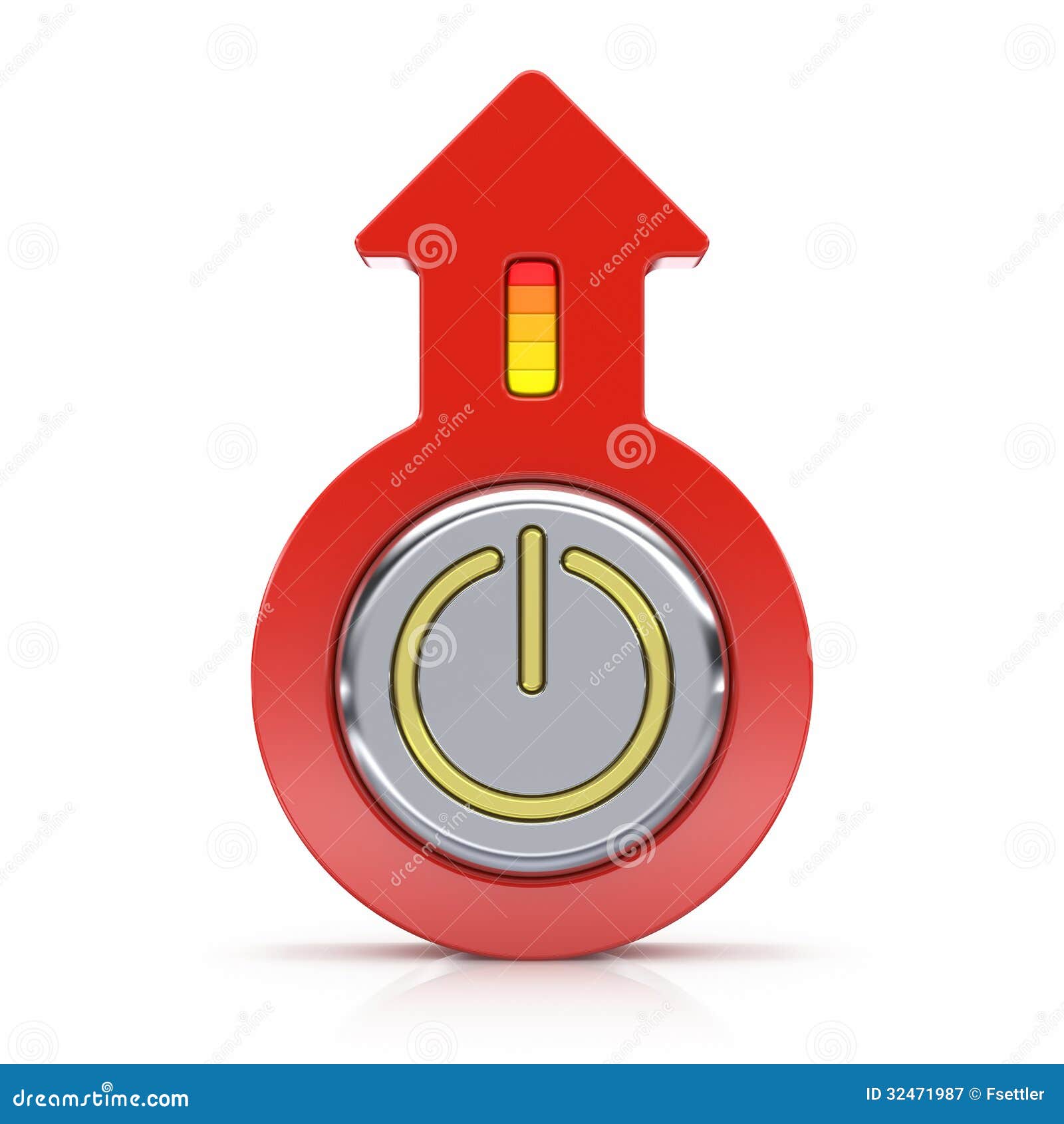 Abstract Power Button with Arrow I Stock Illustration - Illustration of ...