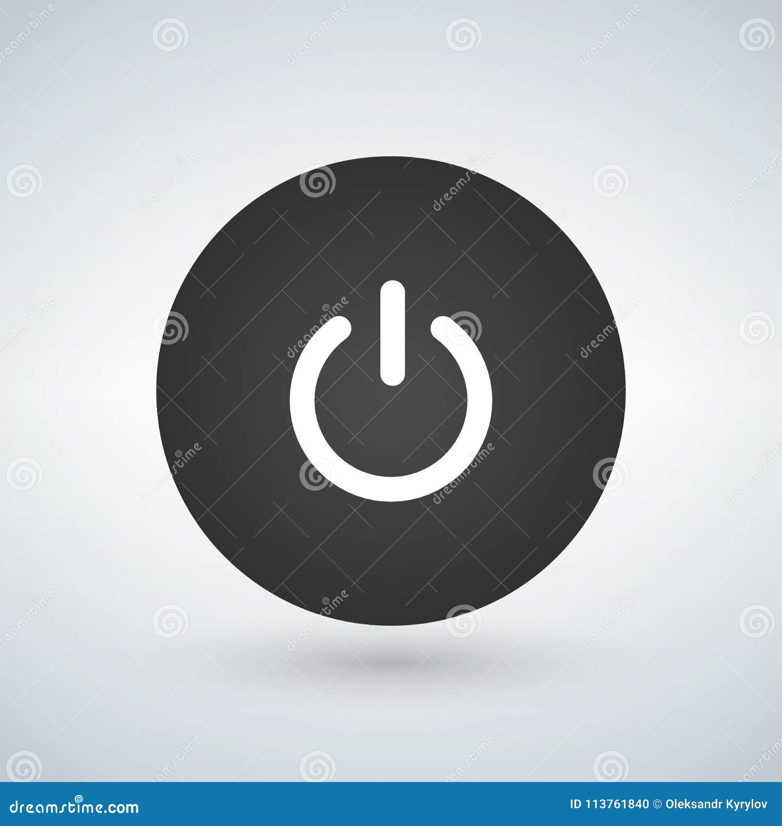 Abstract Power Button for Websites UI or Applications. Illustration ...