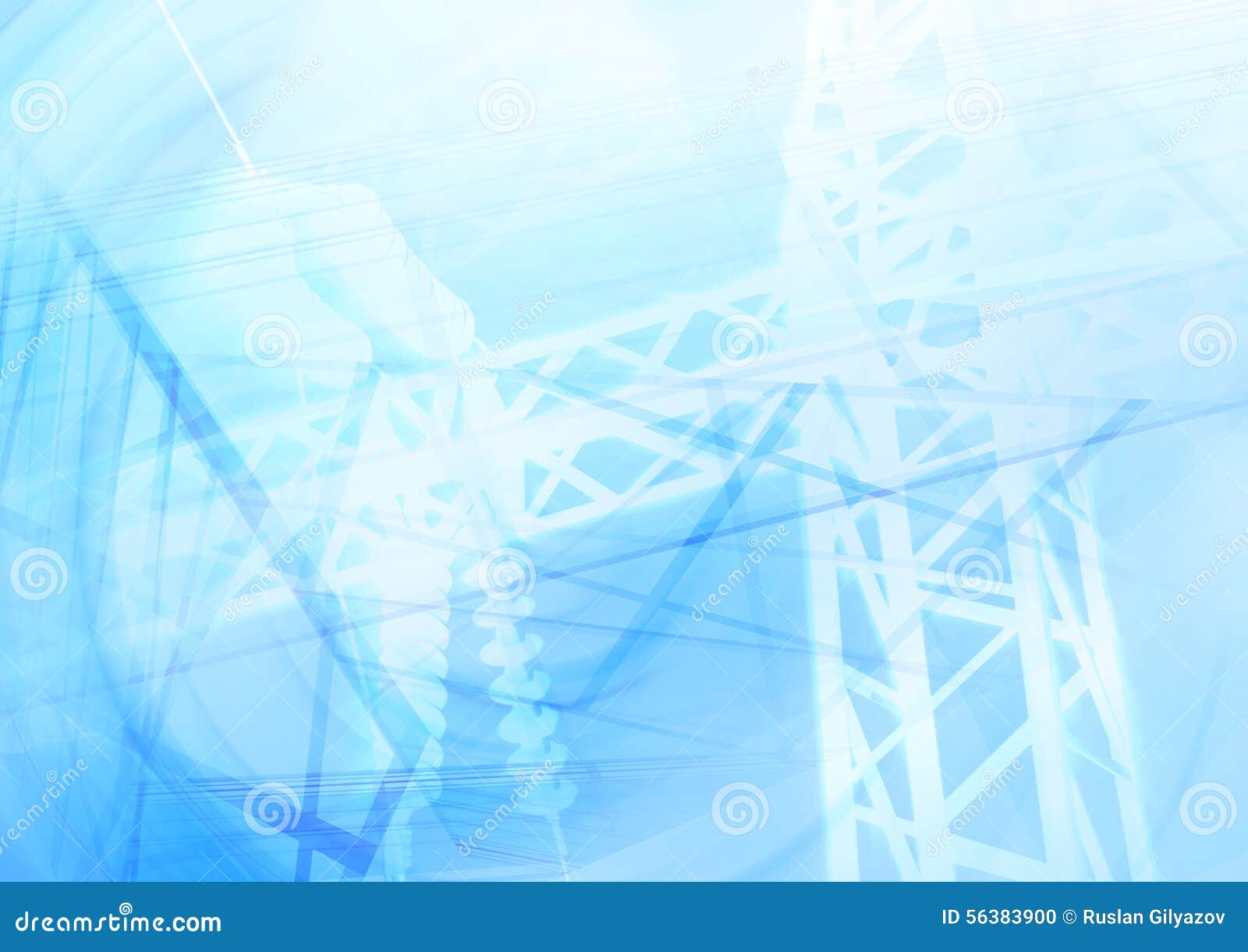 Abstract power lines stock illustration. Illustration of blue - 56383900