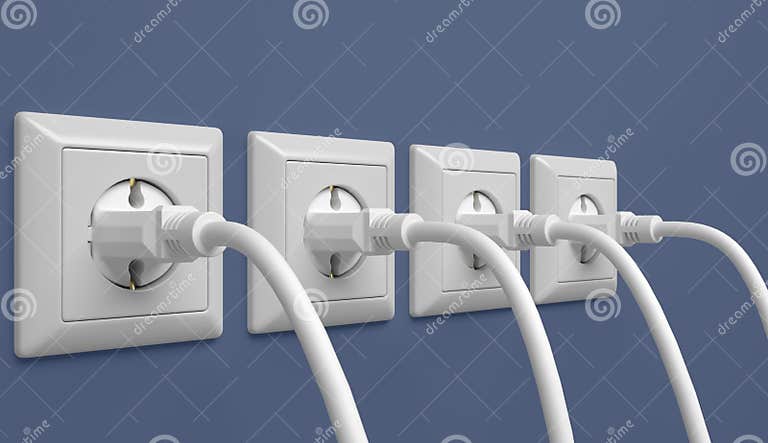 Abstract Power Plug at the Background - Illustration Stock Illustration ...