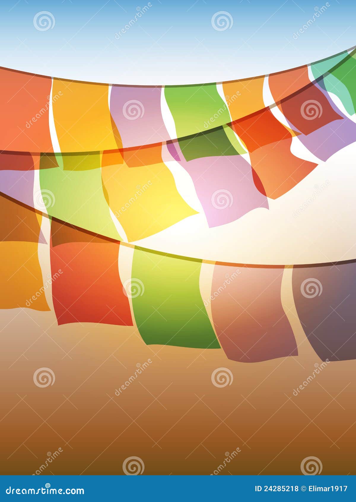 Abstract prayer flags stock vector. Illustration of decorative - 24285218