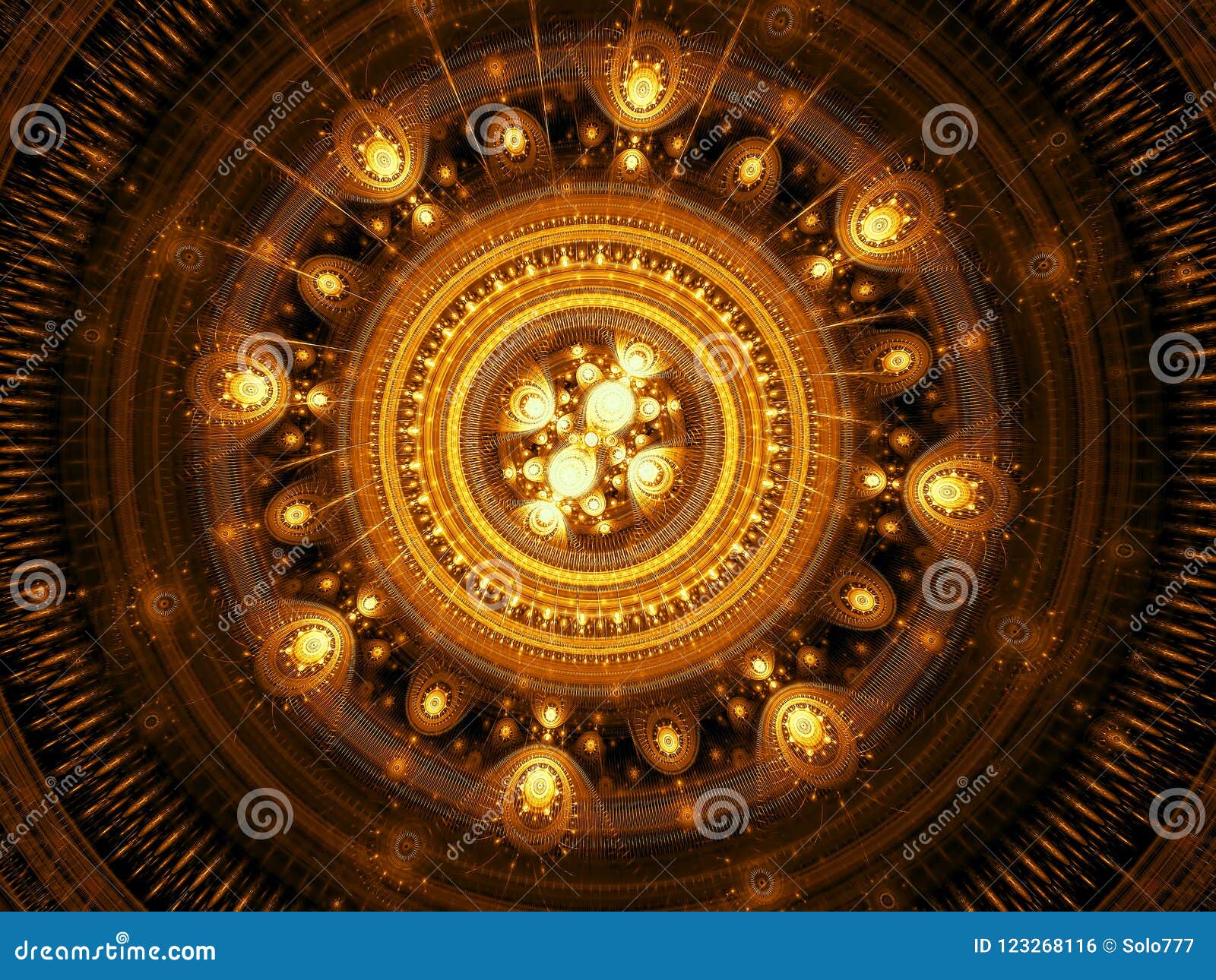 Abstract Precious Mandala - Digitally Generated Image Stock Photo ...