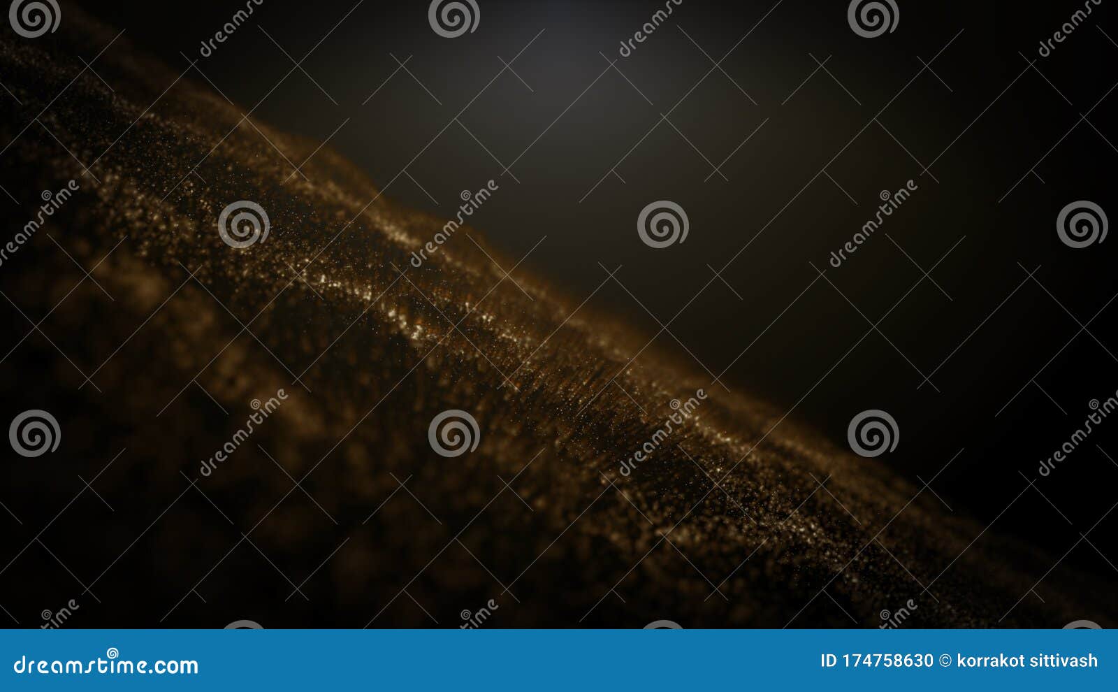 Abstract Premium Gold Dust Particles Wave Shining Black Background 3d ...