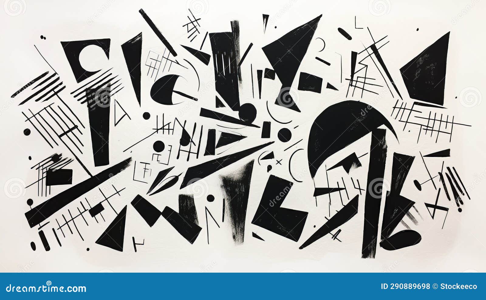 Bold Calligraphy Style Feminine Face Vector Line Illustration Royalty ...