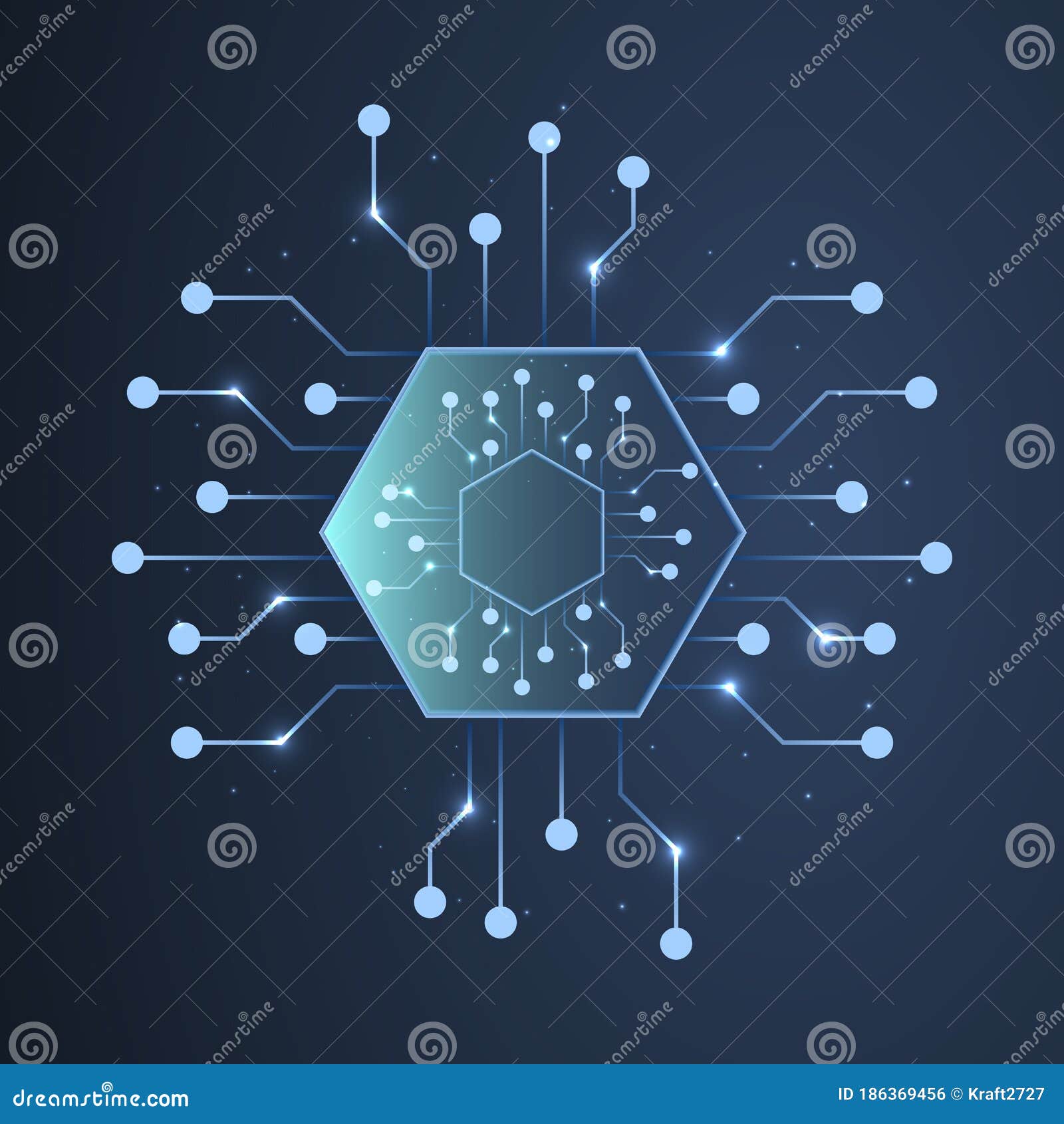 Abstract processor chip stock vector. Illustration of information ...