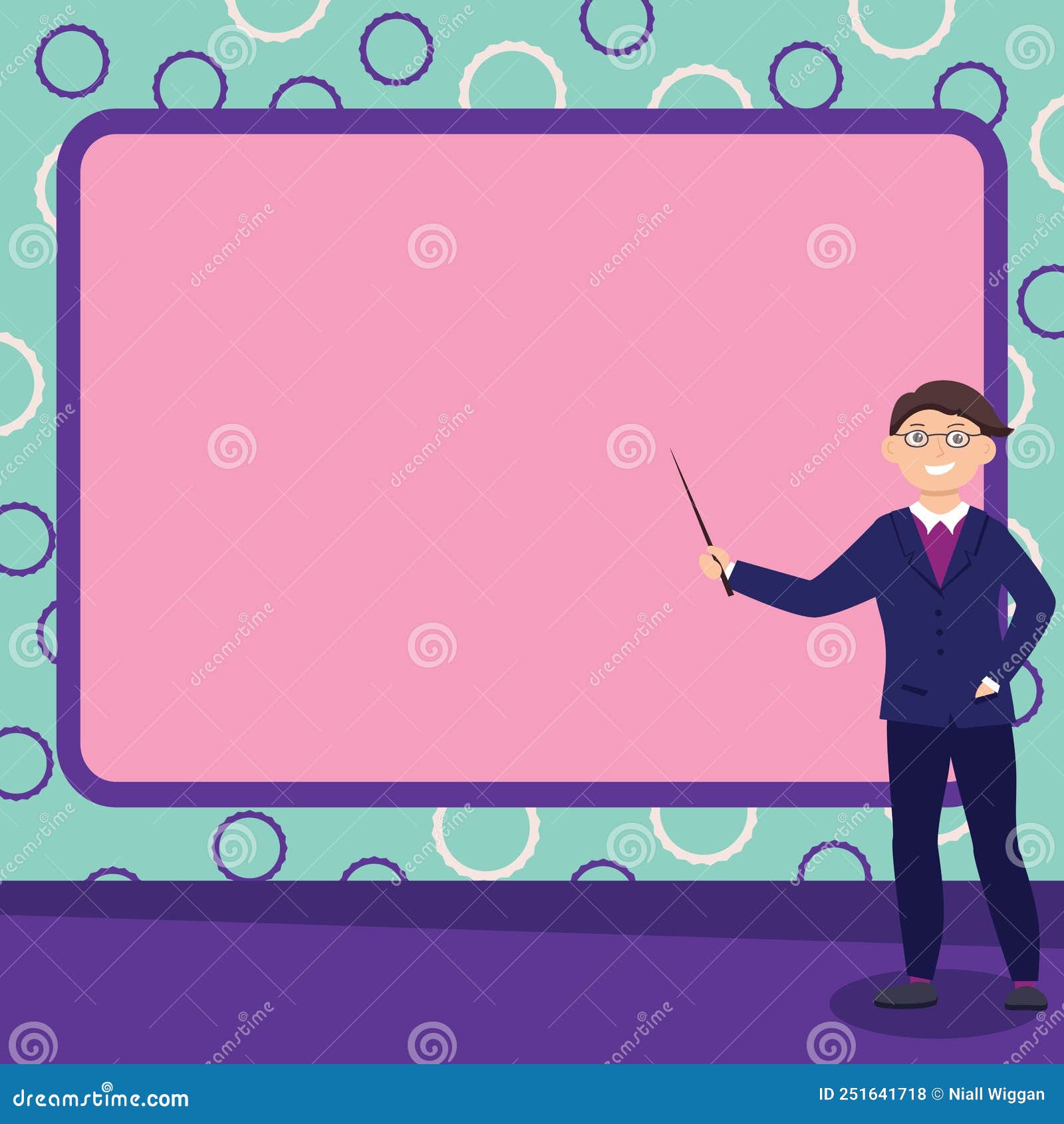 Abstract Professor Giving Lectures, Explaining Reporting Concept ...