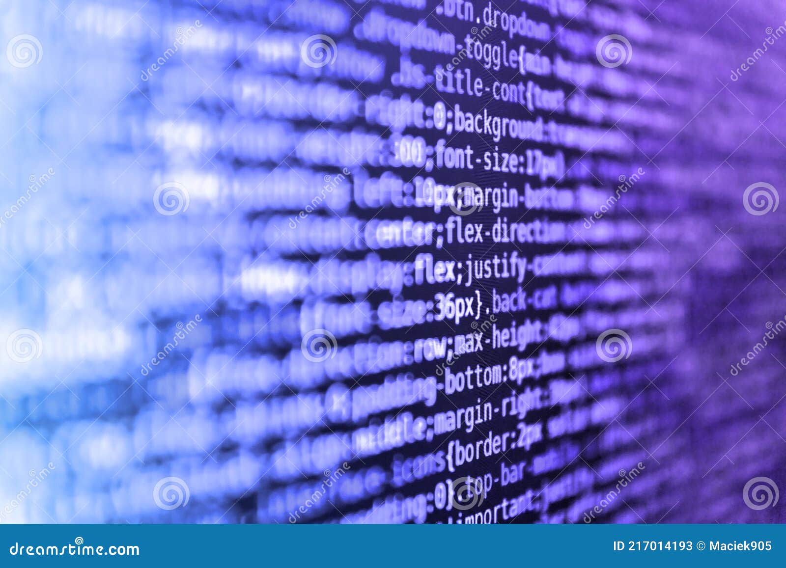 Abstract Program Code On Computer Screen Future Technology Creation Process Closeup Of Java